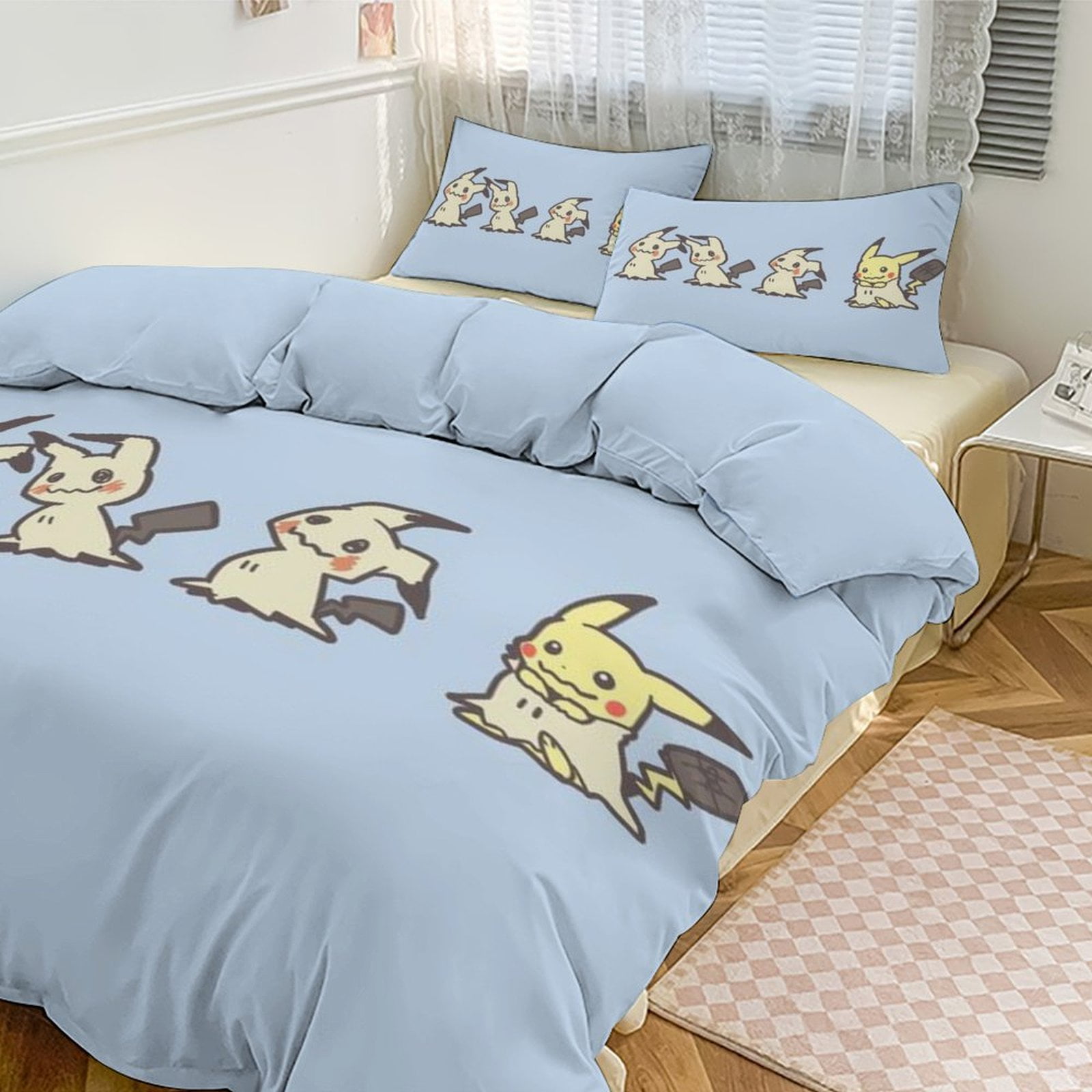 Pokemon Bedding Set Anime Three-piece for Boys Girls Teens Twin ...