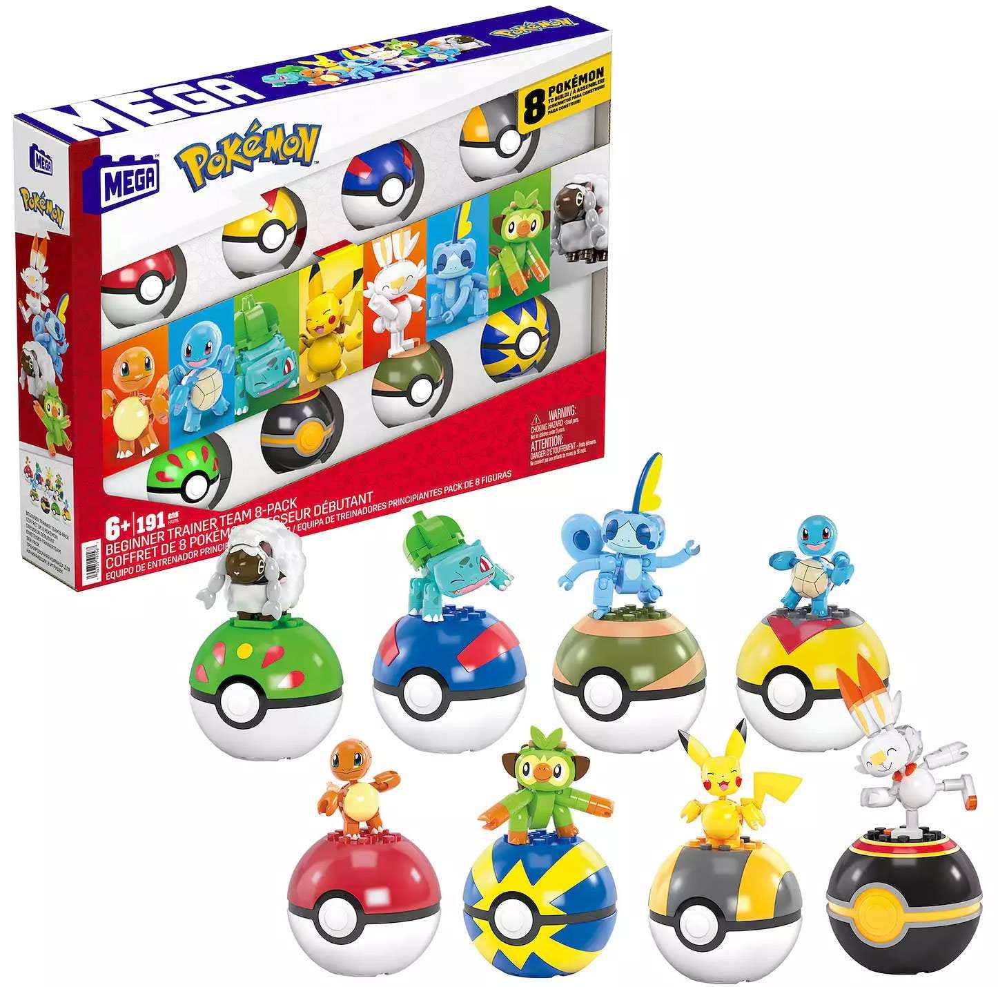 Pokemon Beginner Trainer Team Wooloo, Bulbasaur, Sobble, Squirtle ...