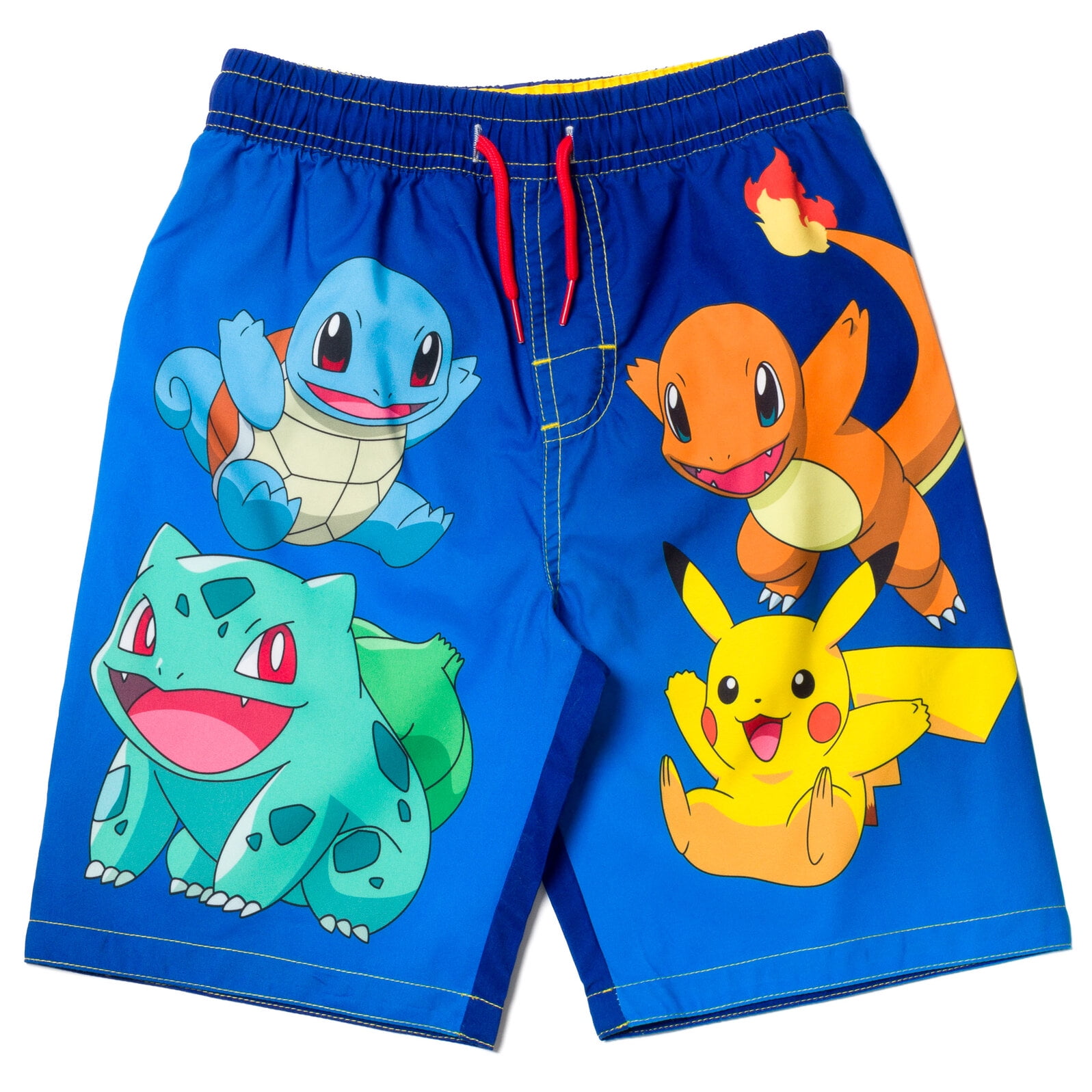 Pokemon Kid's Swimwear: Pikachu Blue Bathing Suit, Swim Shorts - Big ...