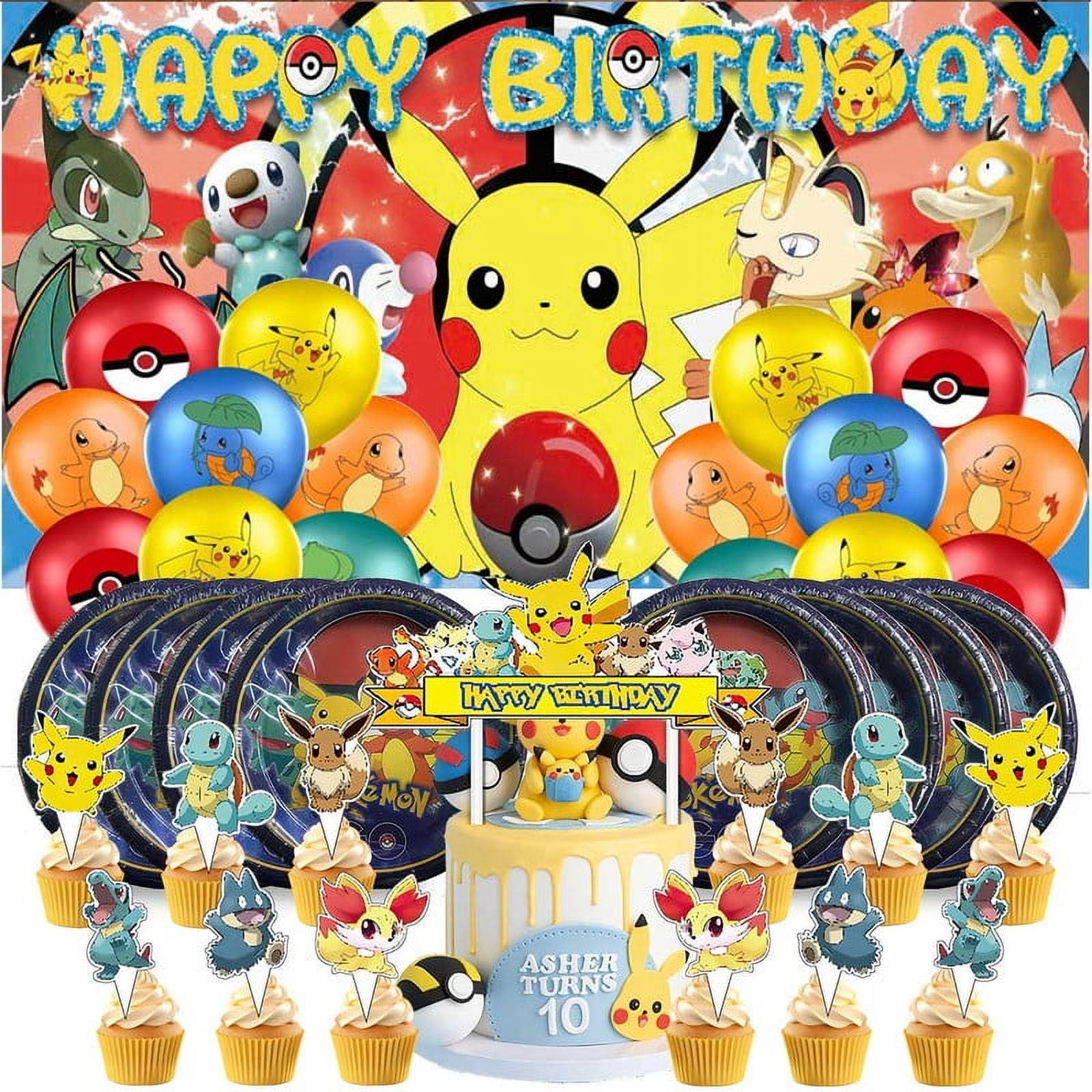 Pokemon Birthday Decoration Ideas Pokemon Birthday Supplies Pikachu