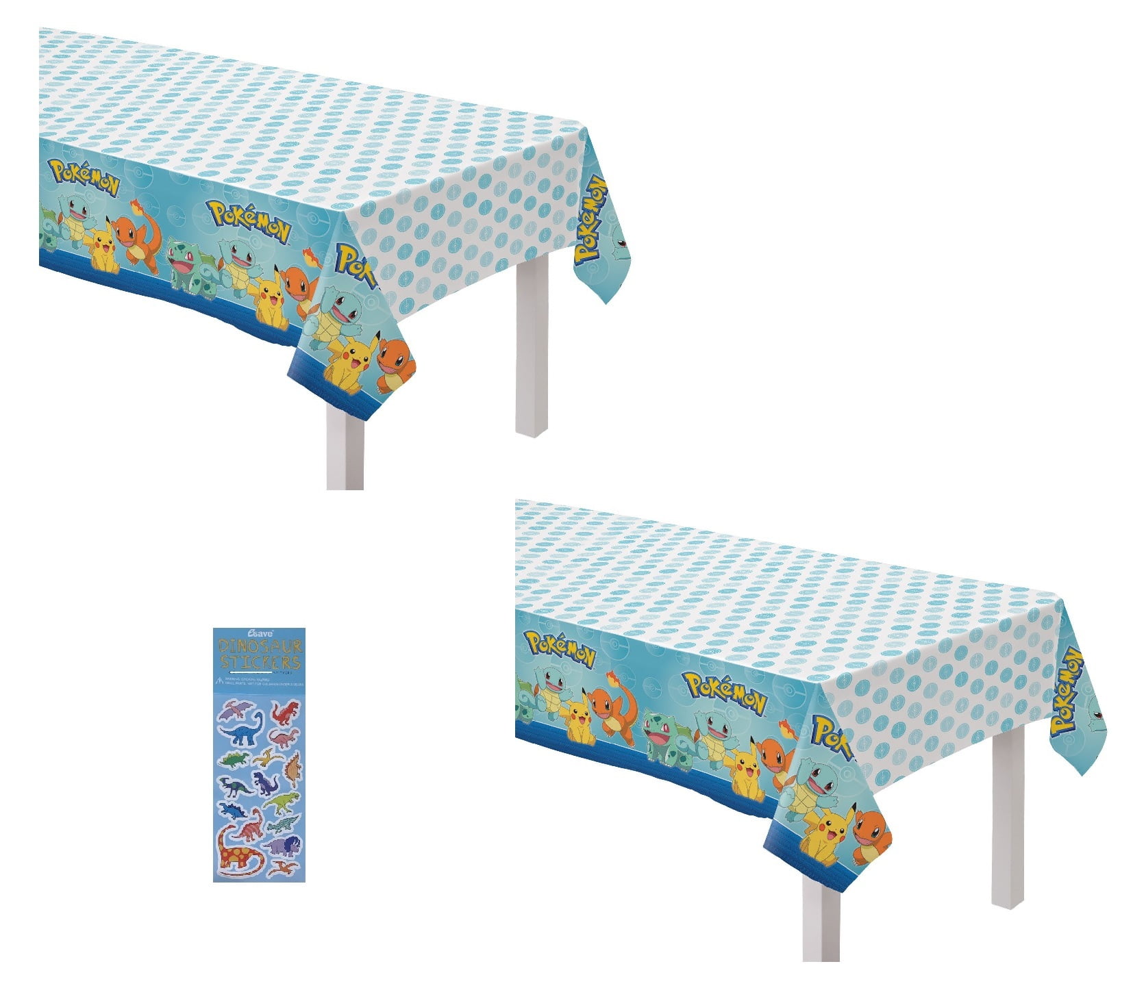 2-Count Pokemon Plastic Table Covers Bundle for Birthday Party ...
