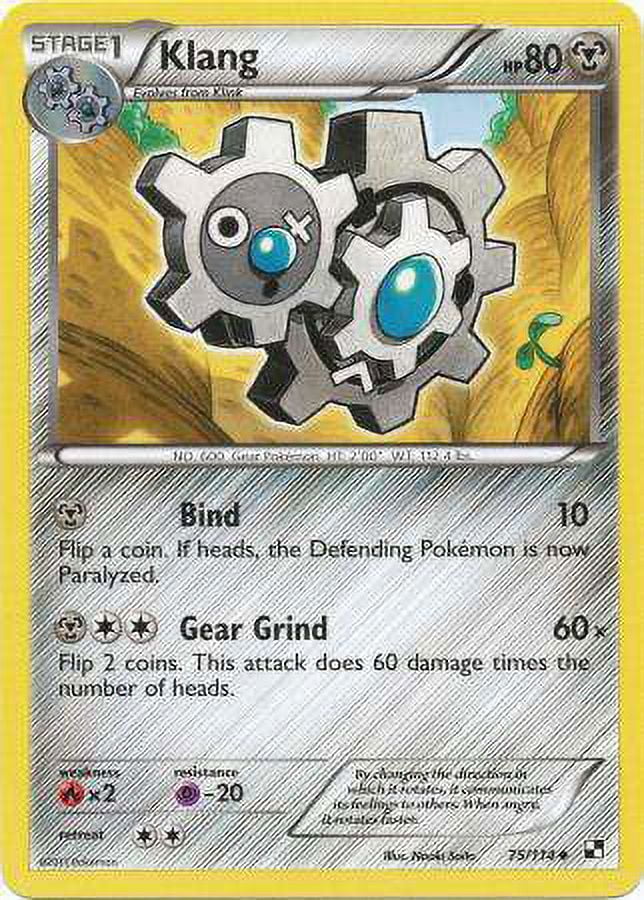 Pokemon Black & White Base Set Uncommon Klang #75 - Walmart.com