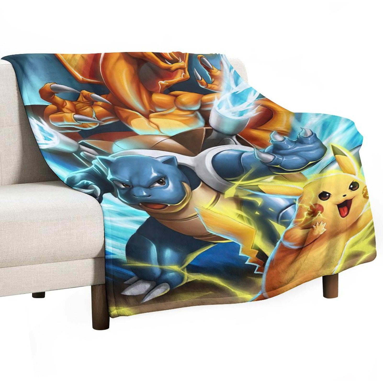 Pokemon Blanket 280g Ultra-Soft Flannel Anime Merchandise Plush ...