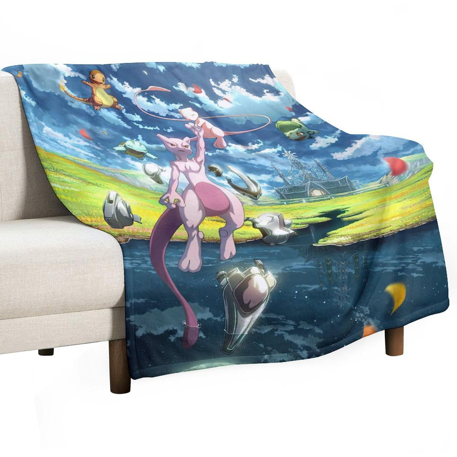 Pokemon Blanket 280g Ultra-Soft Flannel Anime Merchandise Plush Throw ...