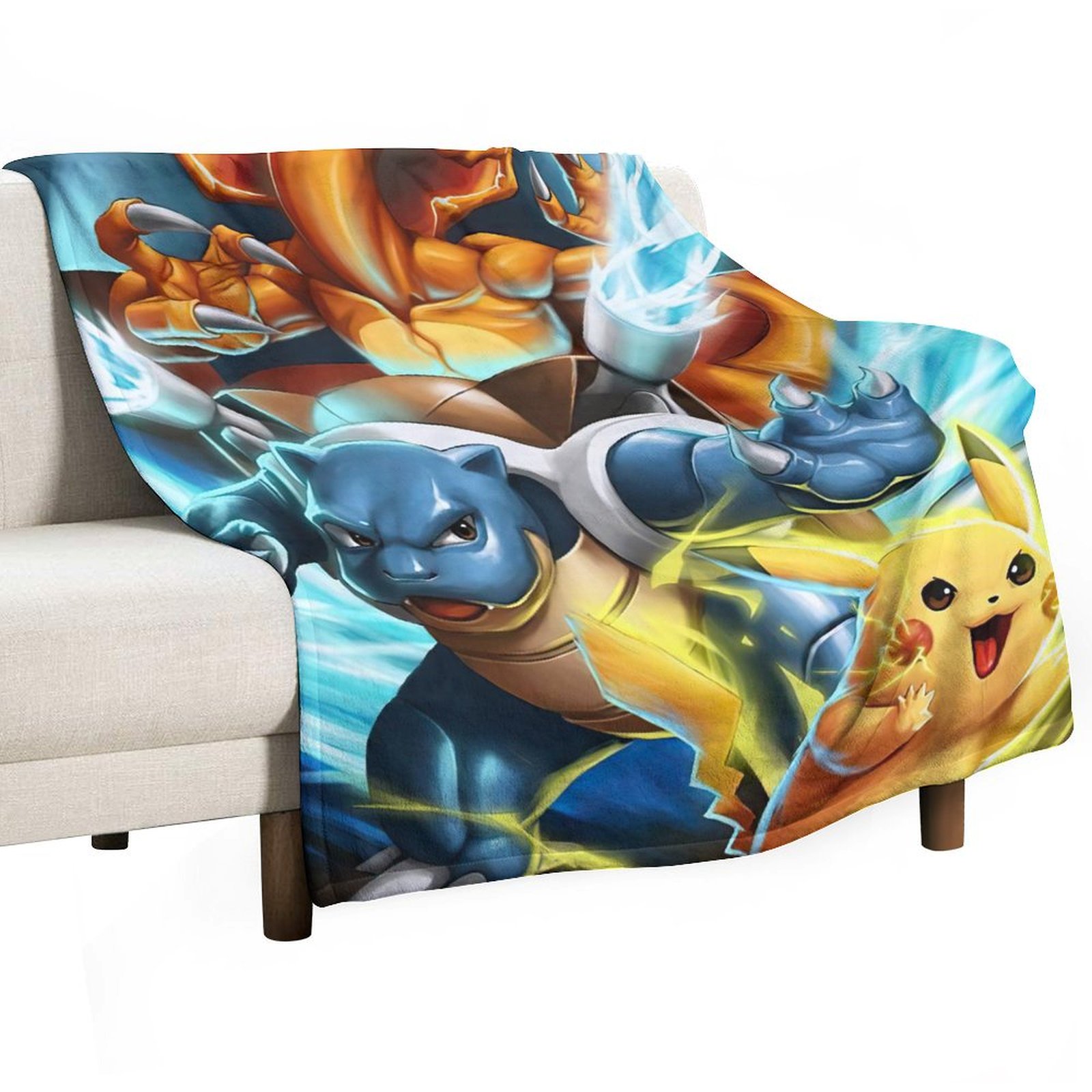 Pokemon Blanket 280g Ultra-Soft Flannel Anime Merchandise Plush Throw ...