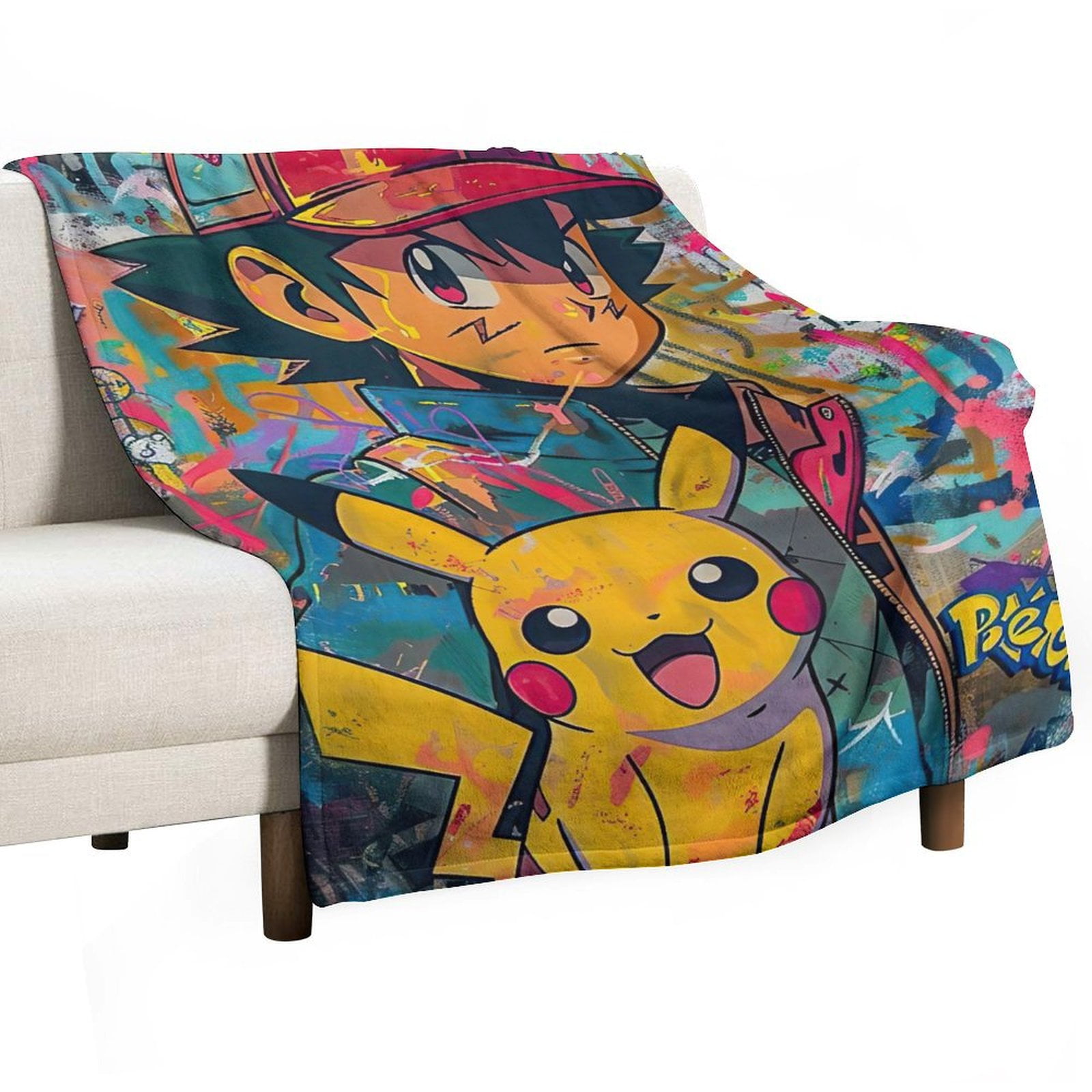 Pokemon Blanket 280g Ultra-Soft Flannel Anime Merchandise Plush Throw ...
