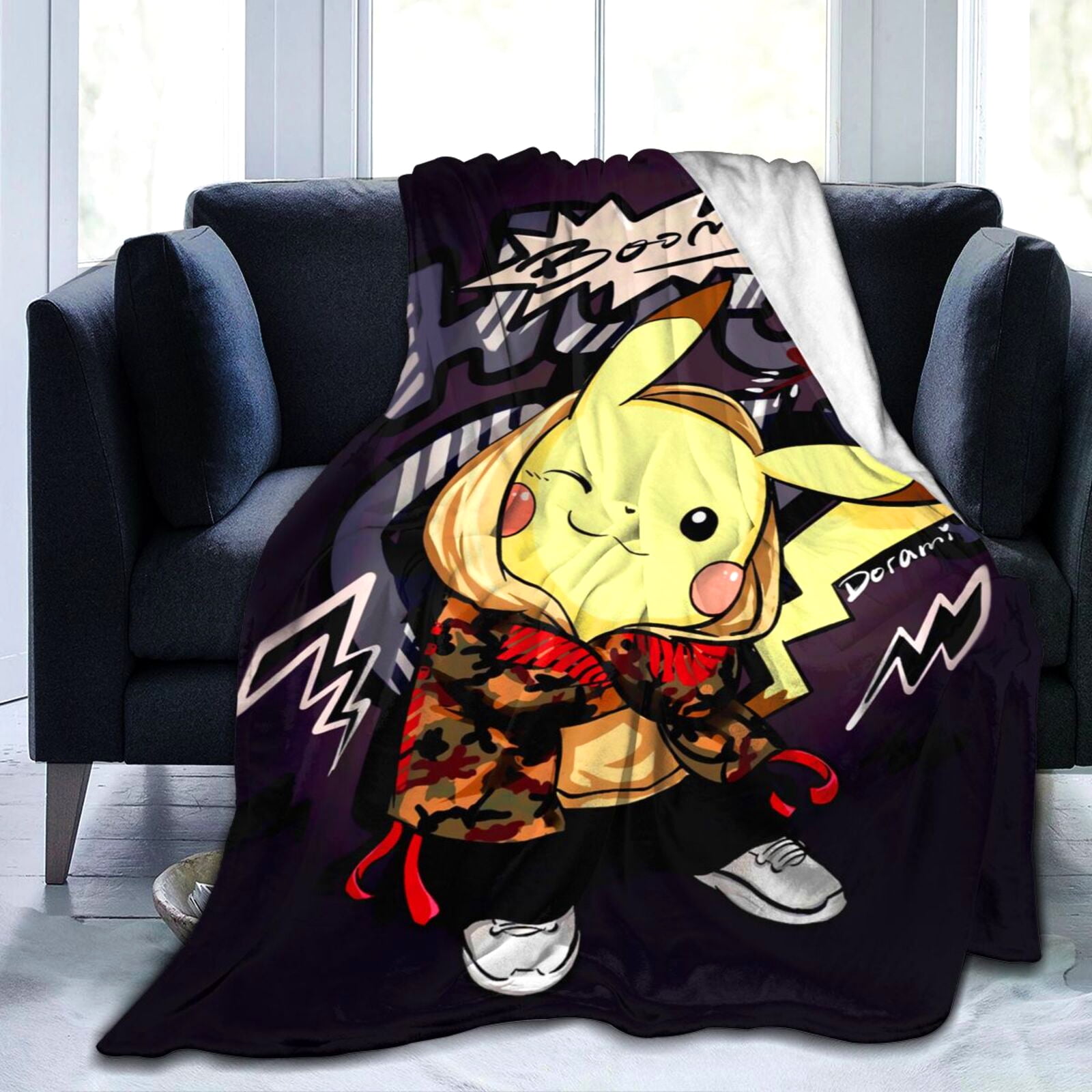 Pokemon Blanket Stuff Pikachu Blankets Merch Cute Anime Throw Blankets ...