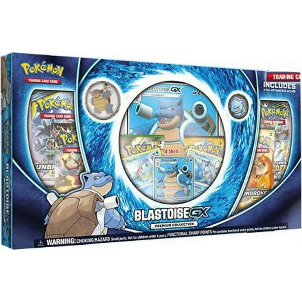 Pokemon Blastoise GX Premium Collection Box- 3 Foil Cards | 6 Booster ...