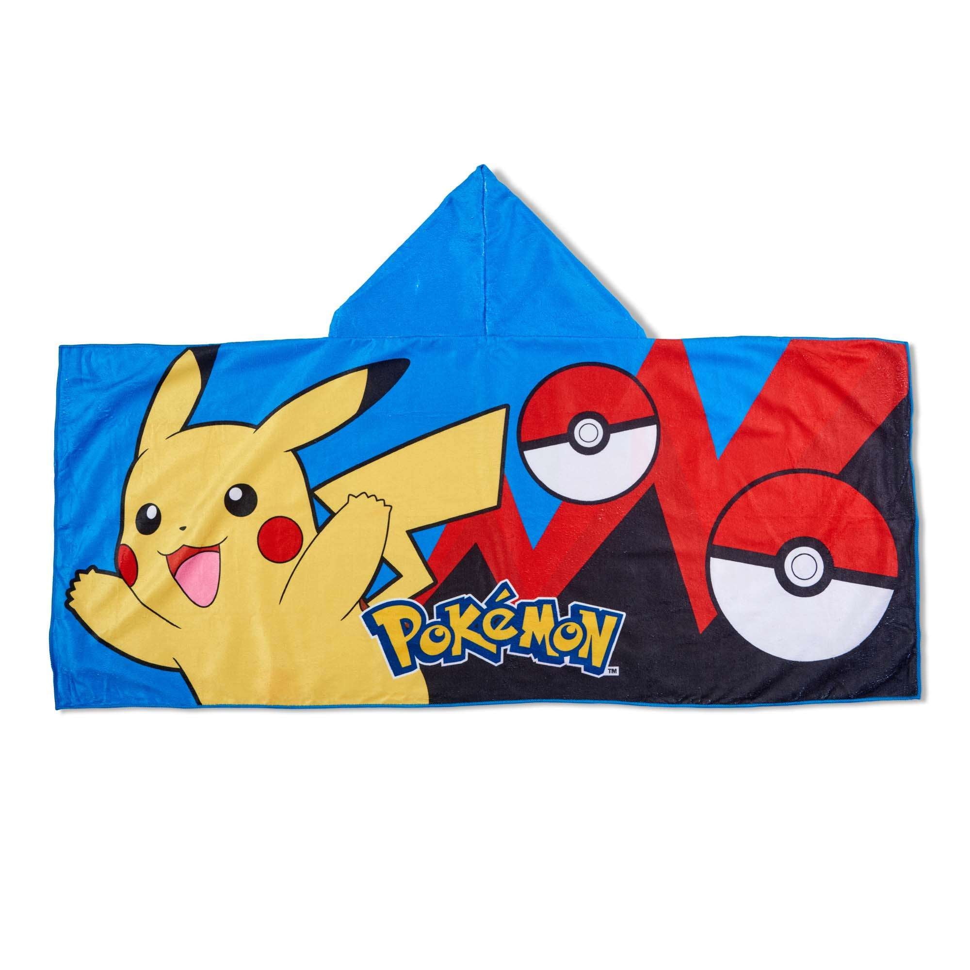 Pokemon Bounce And Bolt 22in x 5in Juvy Hooded Towel - Walmart.com