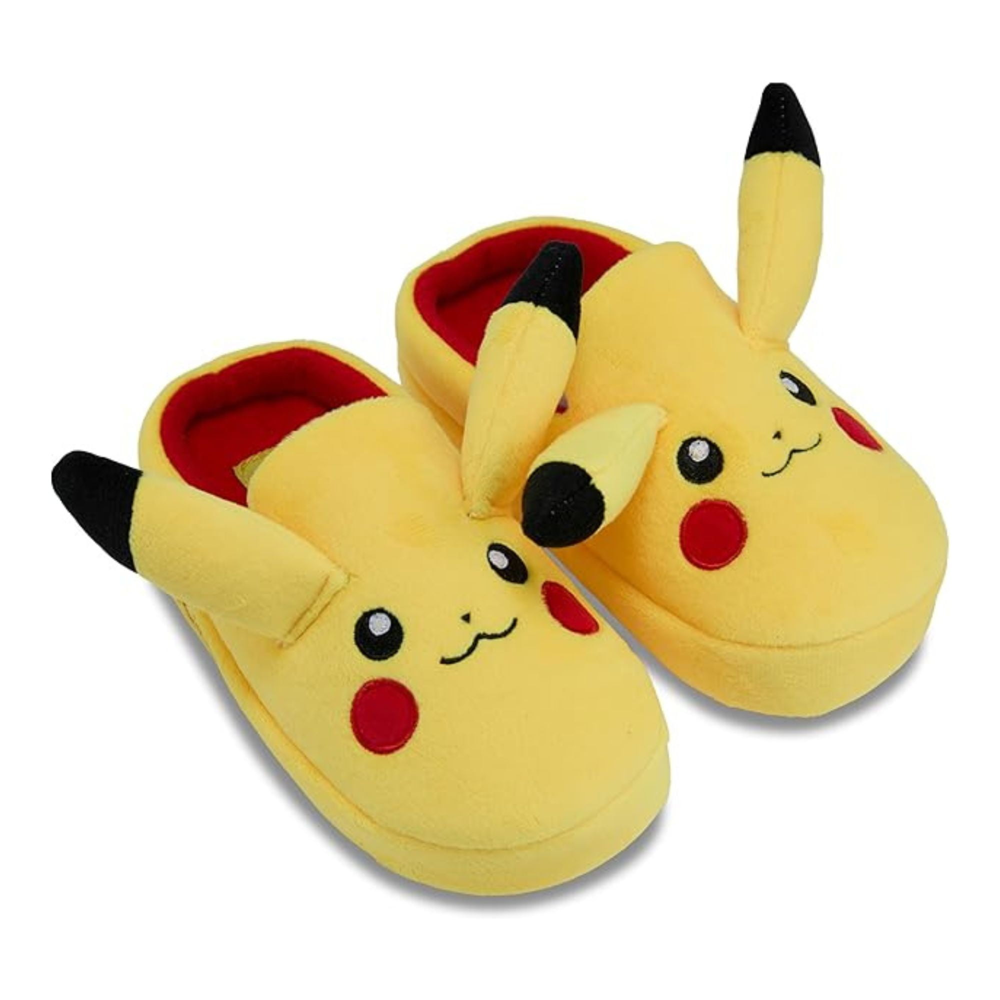 Pokemon Boy’s Slippers, 3D Plush Foamy Cartoon Pikachu Indoor Slippers ...
