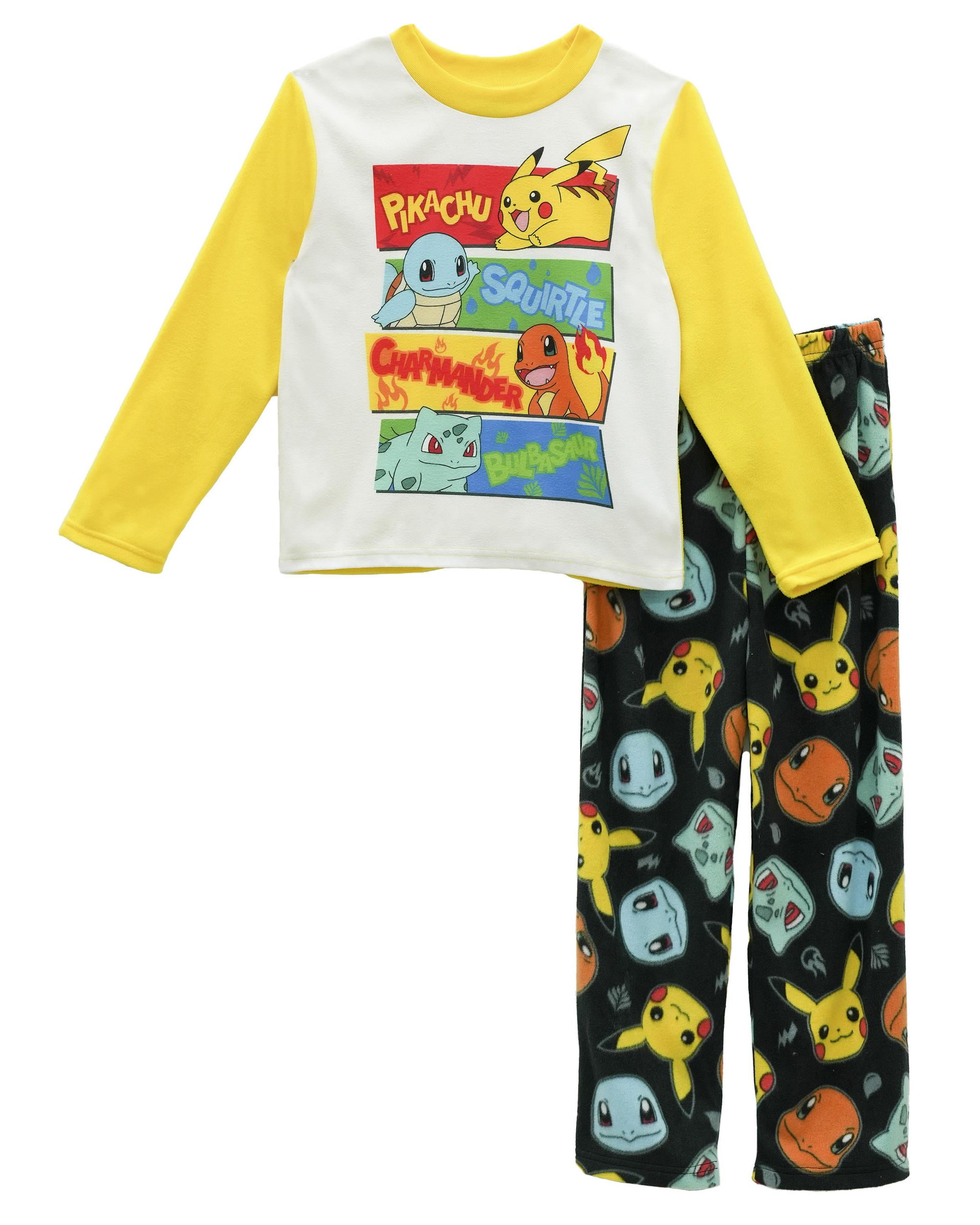 Pokemon Boys 2 Piece Fleece Pajama Set, Fave Four, Size: 4 - Walmart.com
