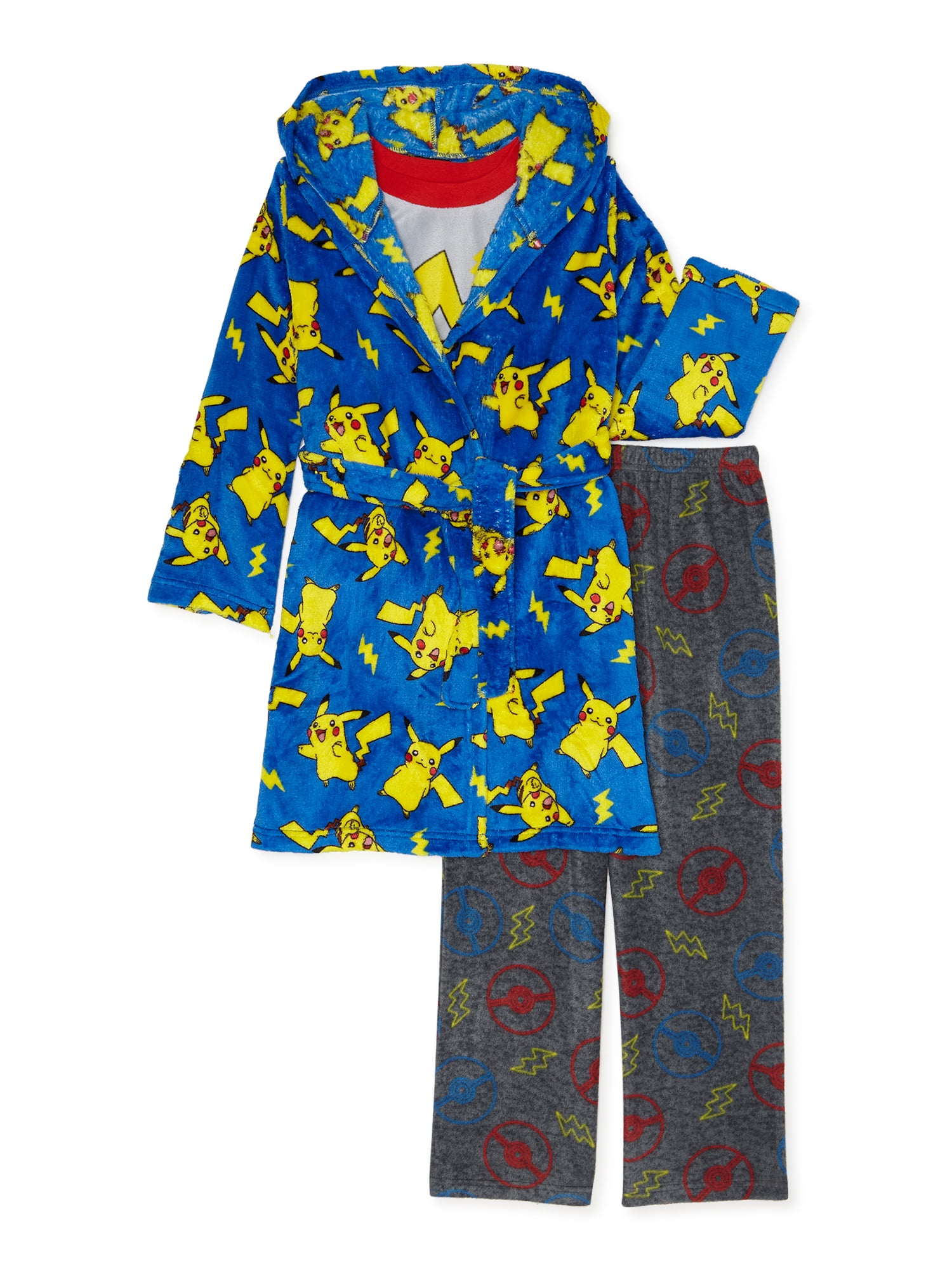Pokemon Boys 2-Piece Pajama Set with Robe, Sizes 4-10 - Walmart.com