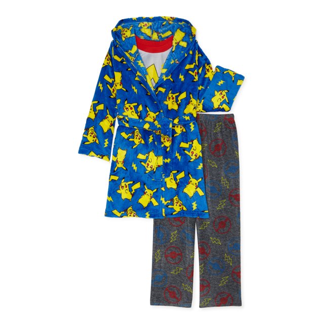 Pokemon Boys 2-Piece Pajama Set with Robe, Sizes 4-10 - Walmart.com
