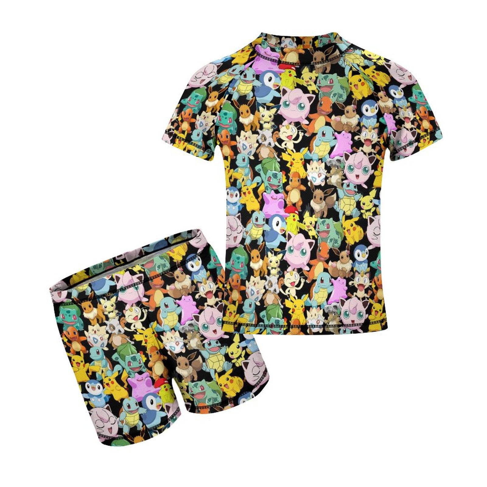 Pokemon Boys 2 piece swimsuit set short sleeve 8-10Y（130cm）swimsuit ...