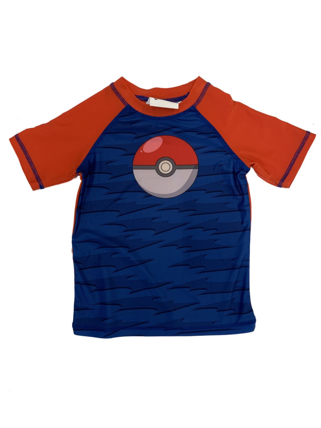Pokemon Boys Blue & Red UPF 50+ UV Protection Rash Guard Swimwear Kids ...