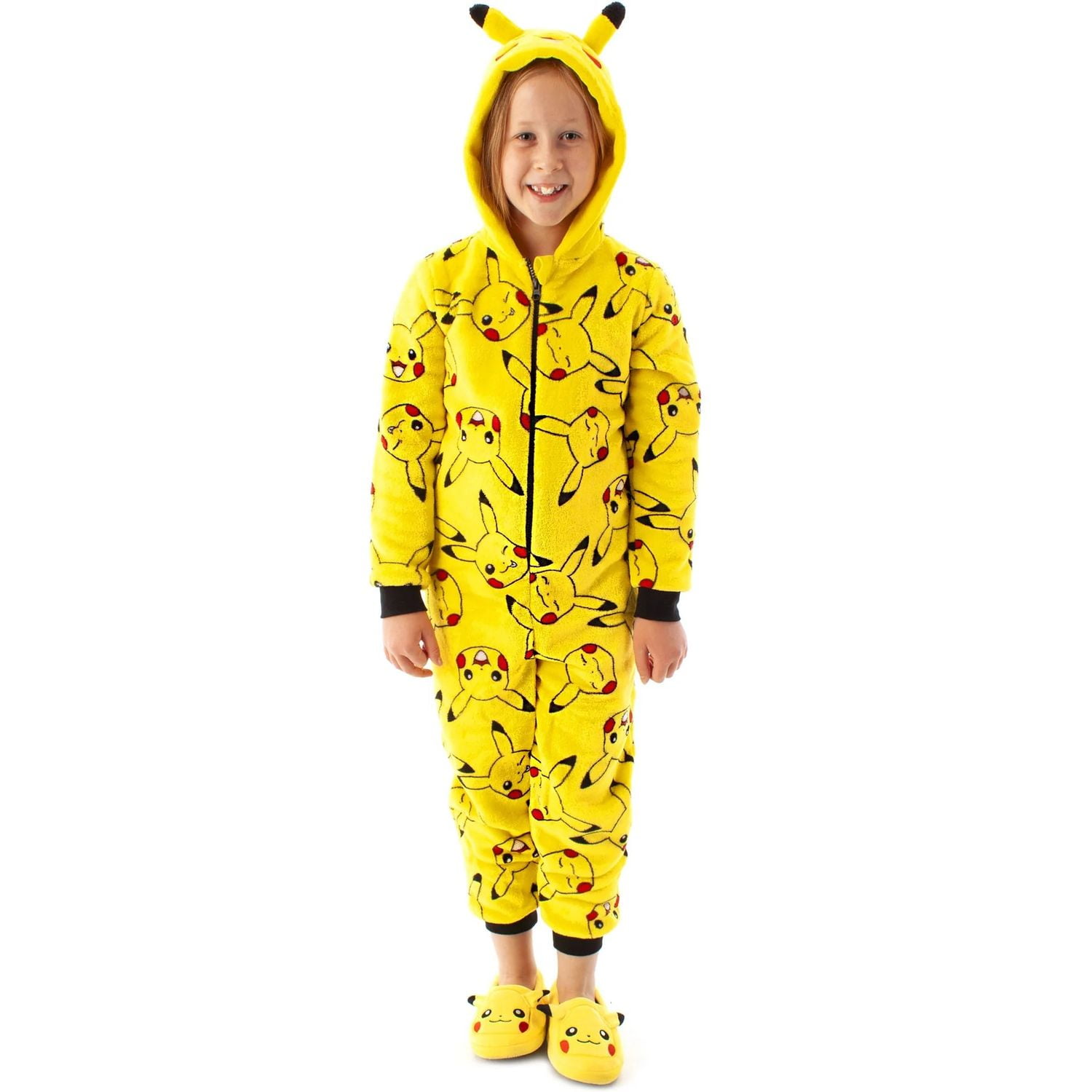 Pokemon Boys/Girls Pikachu All-In-One Nightwear - Walmart.com