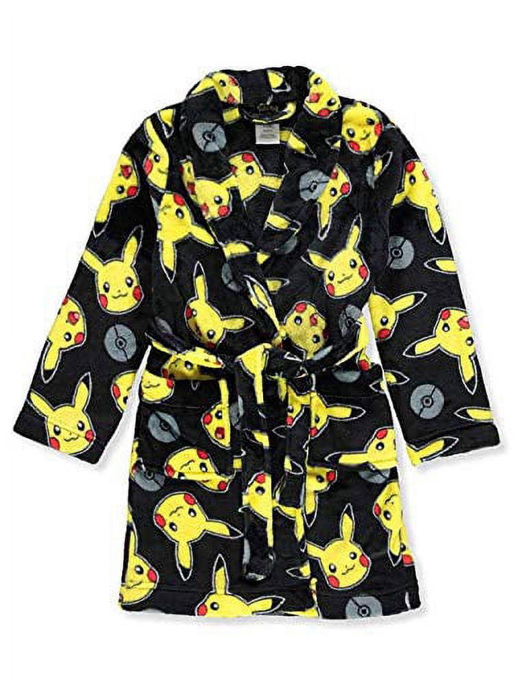Pokemon Boys' Little Robe, Poke Faces Black, 8, Poke Faces Black, Size ...