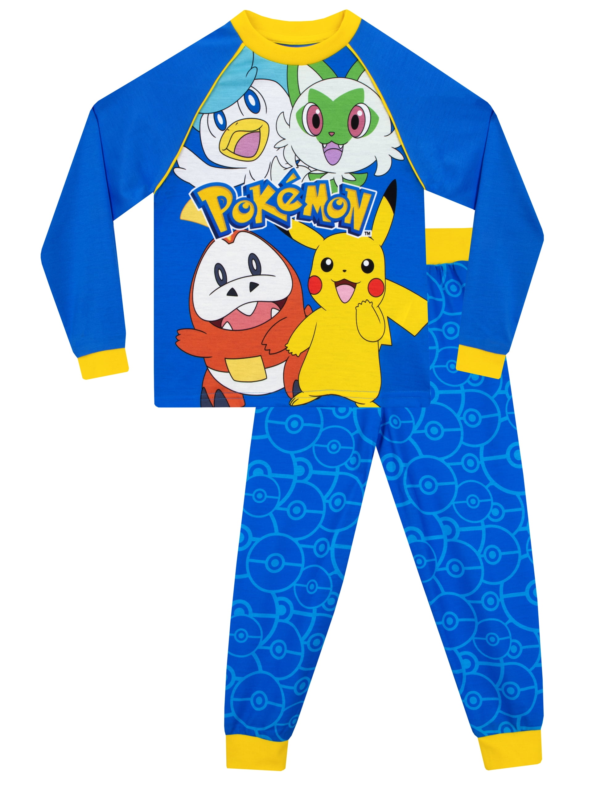 Pokemon Boys Long Sleeve and Leg Pajamas Sizes 6 - 13 - Walmart.com