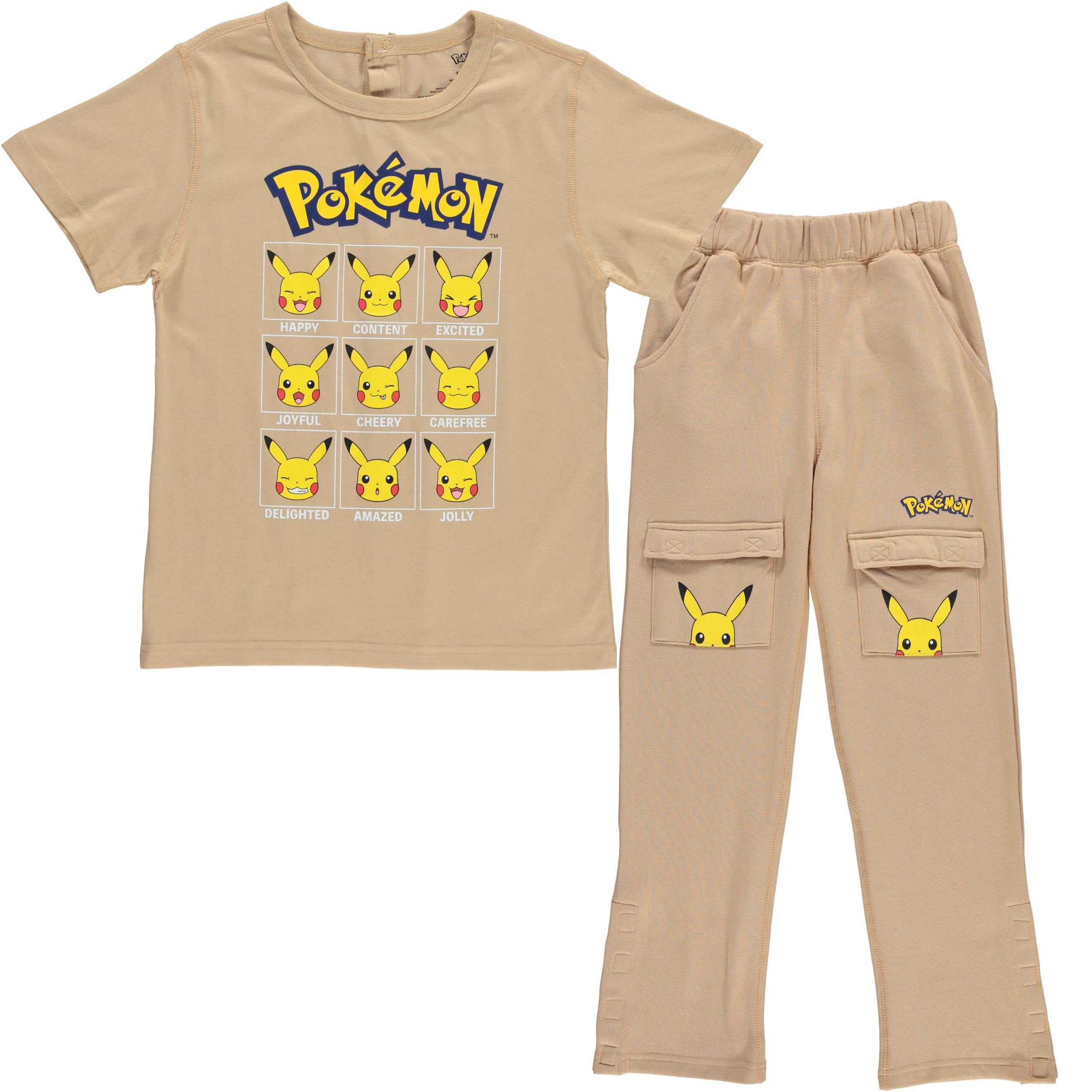 Pokemon Boys Pikachu Adaptive T-Shirt & Cargo Sweatpants Set, Clothing ...