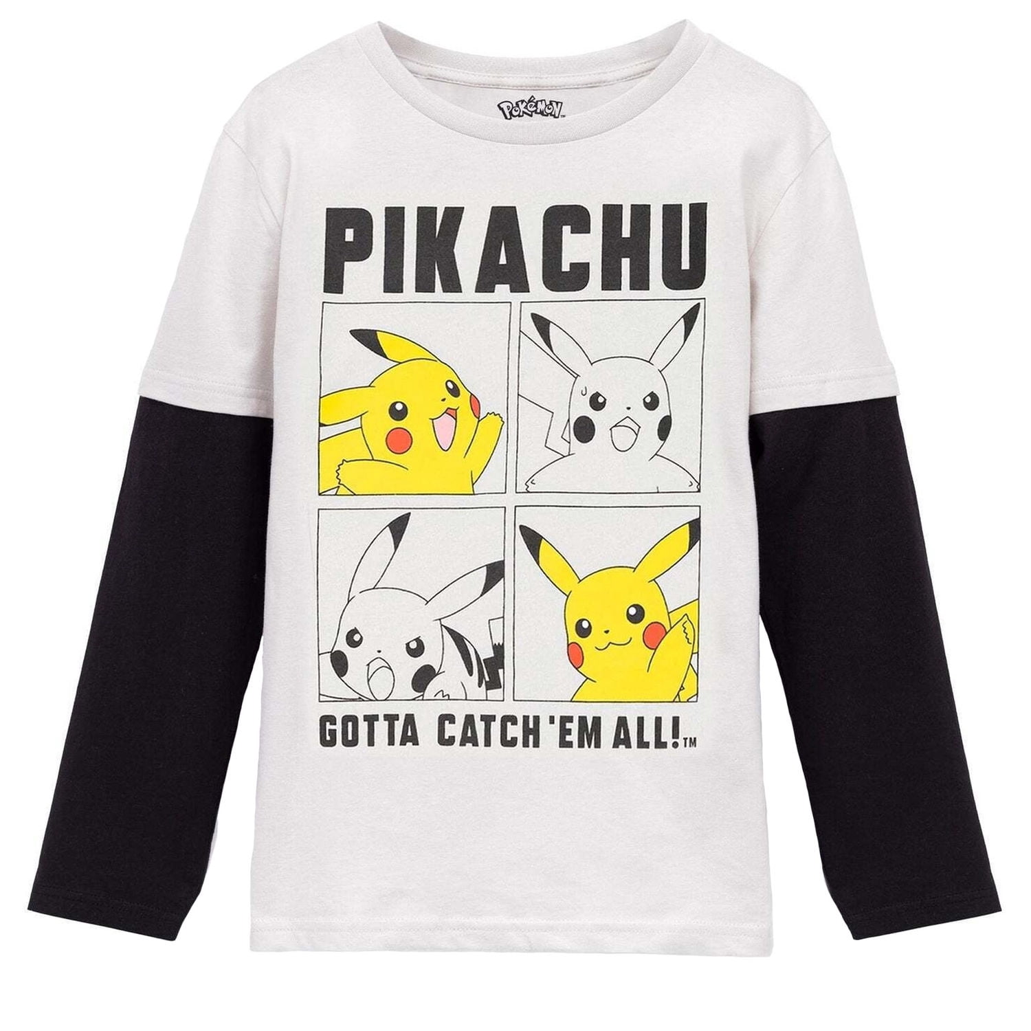Pokemon Boys Pikachu Long-Sleeved Skater Top - Walmart.com