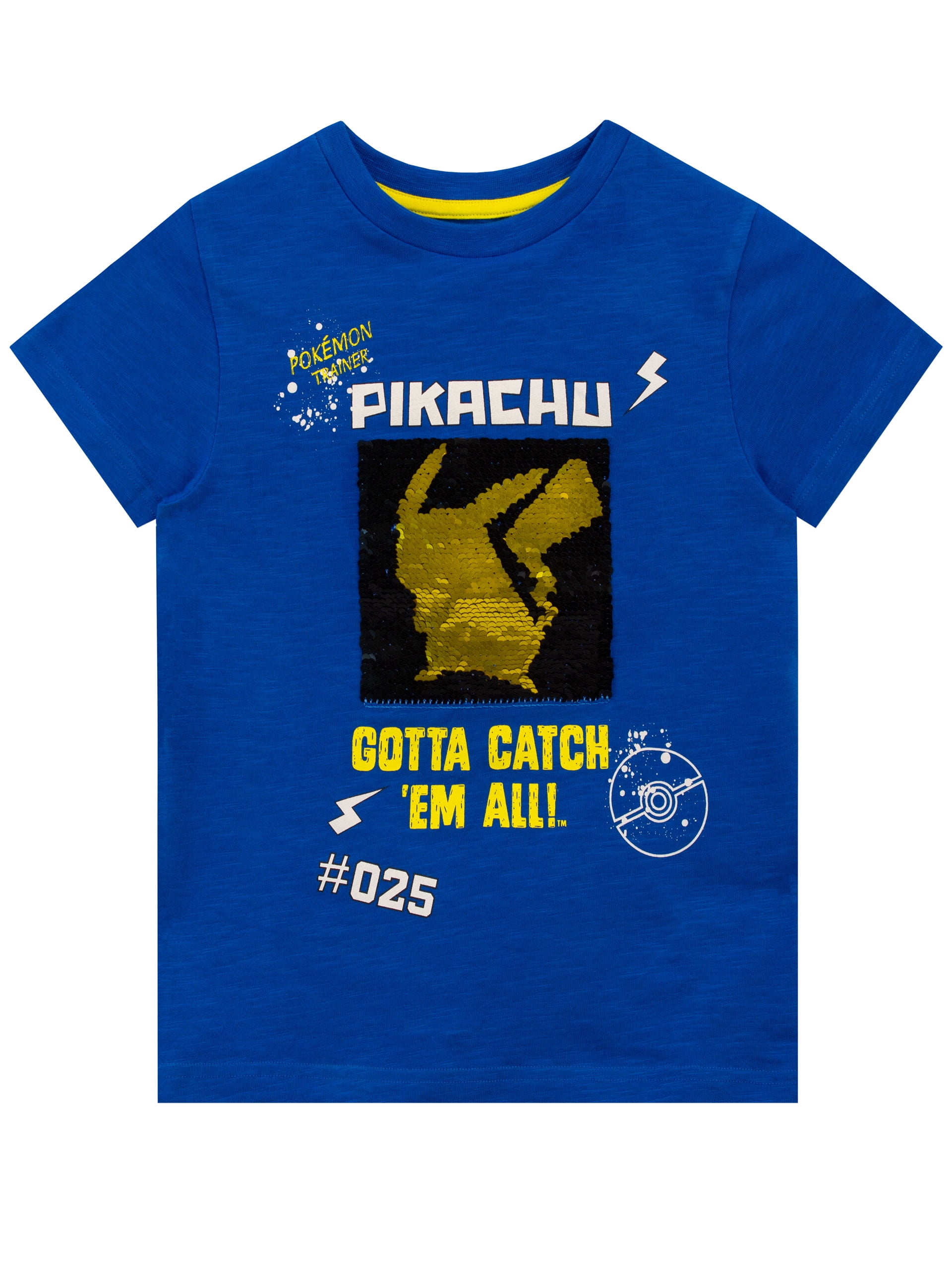 Pokemon Boys Pikachu T-Shirt Blue Sizes 5-14 - Walmart.com