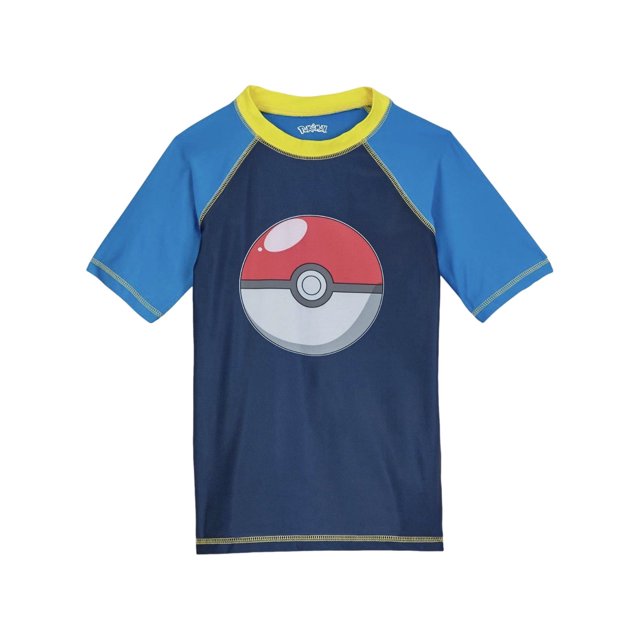 Pokemon Boys' Pokeball Rash Guard, Sizes XS-L - Walmart.com