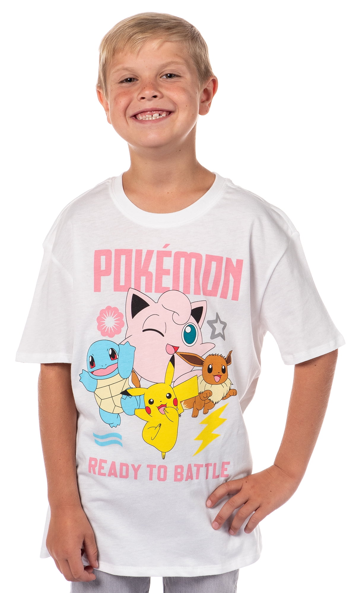 Pokemon Boys Ready to Battle Gen 1 Pokemon Character Kids T-Shirt ...