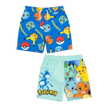Pokemon Charmander Ivysaur Pikachu Wartortle Big Boys Swim Trunks ...