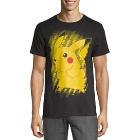 Pokemon Pikachu Face Adult Graphic T-Shirt, 100% Cotton Pokemon Apparel ...