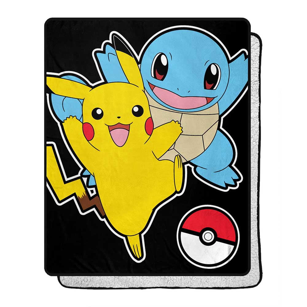 Pokemon Buddies Silk Touch Sherpa Blanket - Walmart.com
