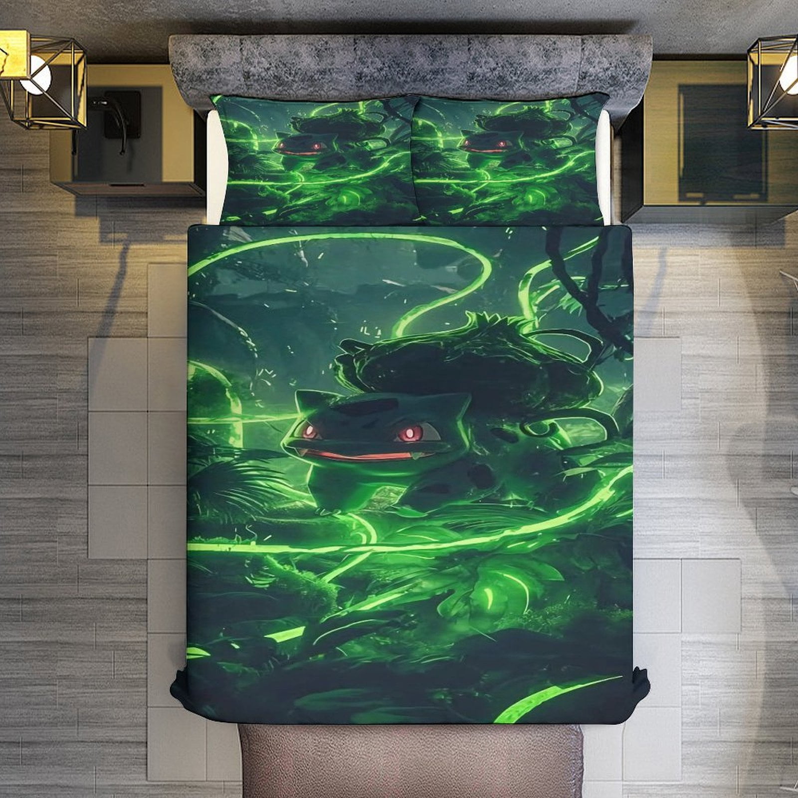 Pokemon Bulbasaur Bedding Duvet Cover Queen Size for Kids and Adults ...
