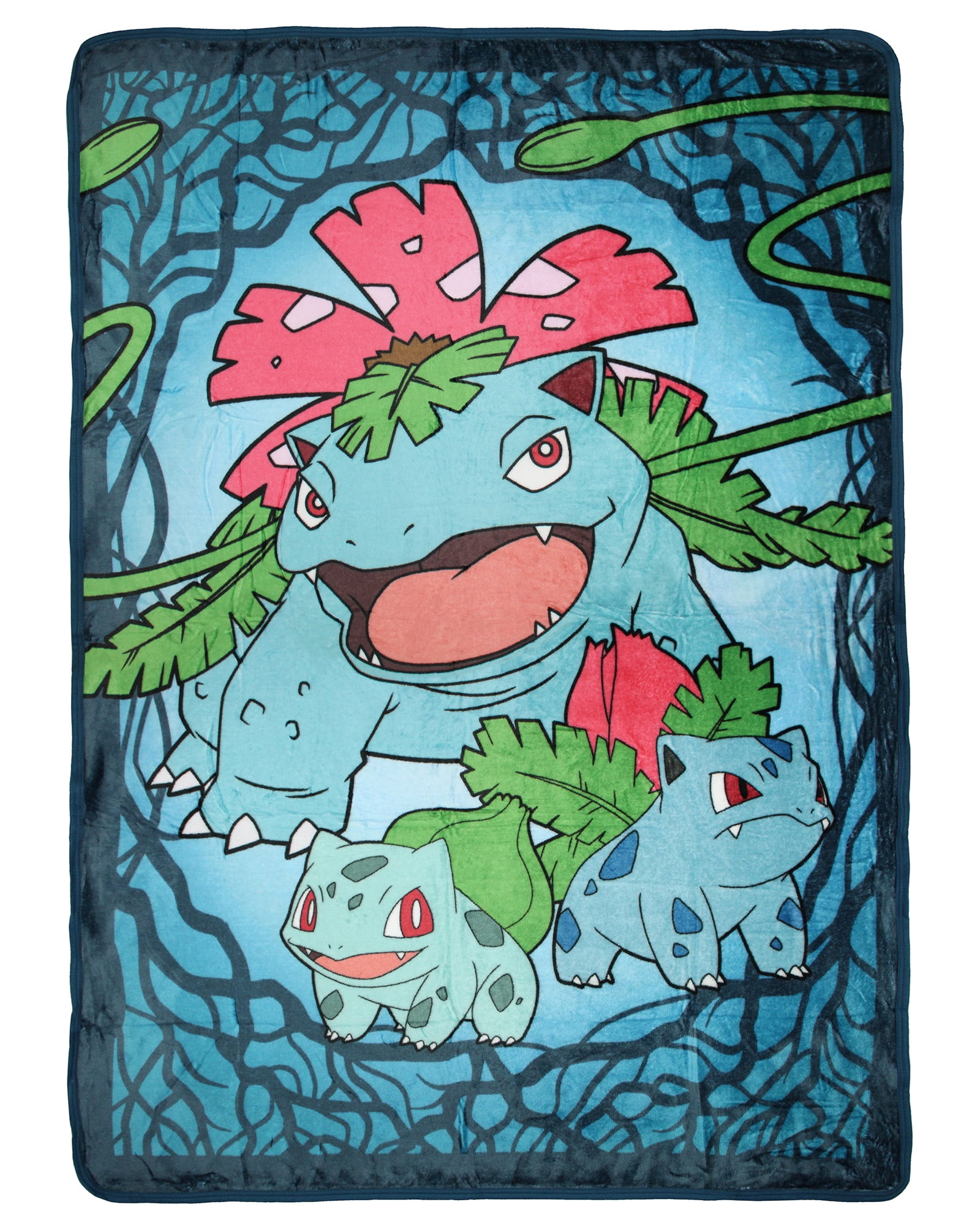 Pokemon Bulbasaur Evolutions Ivysaur Venusaur Throw Blanket - 46" x 60 ...