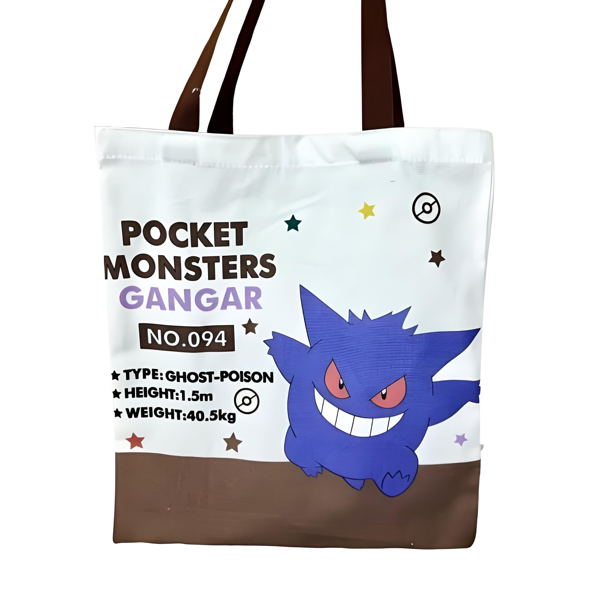 Pokemon Canvas Tote Bag Sturdy Cloth Cotton Totes Bag with Anime ...