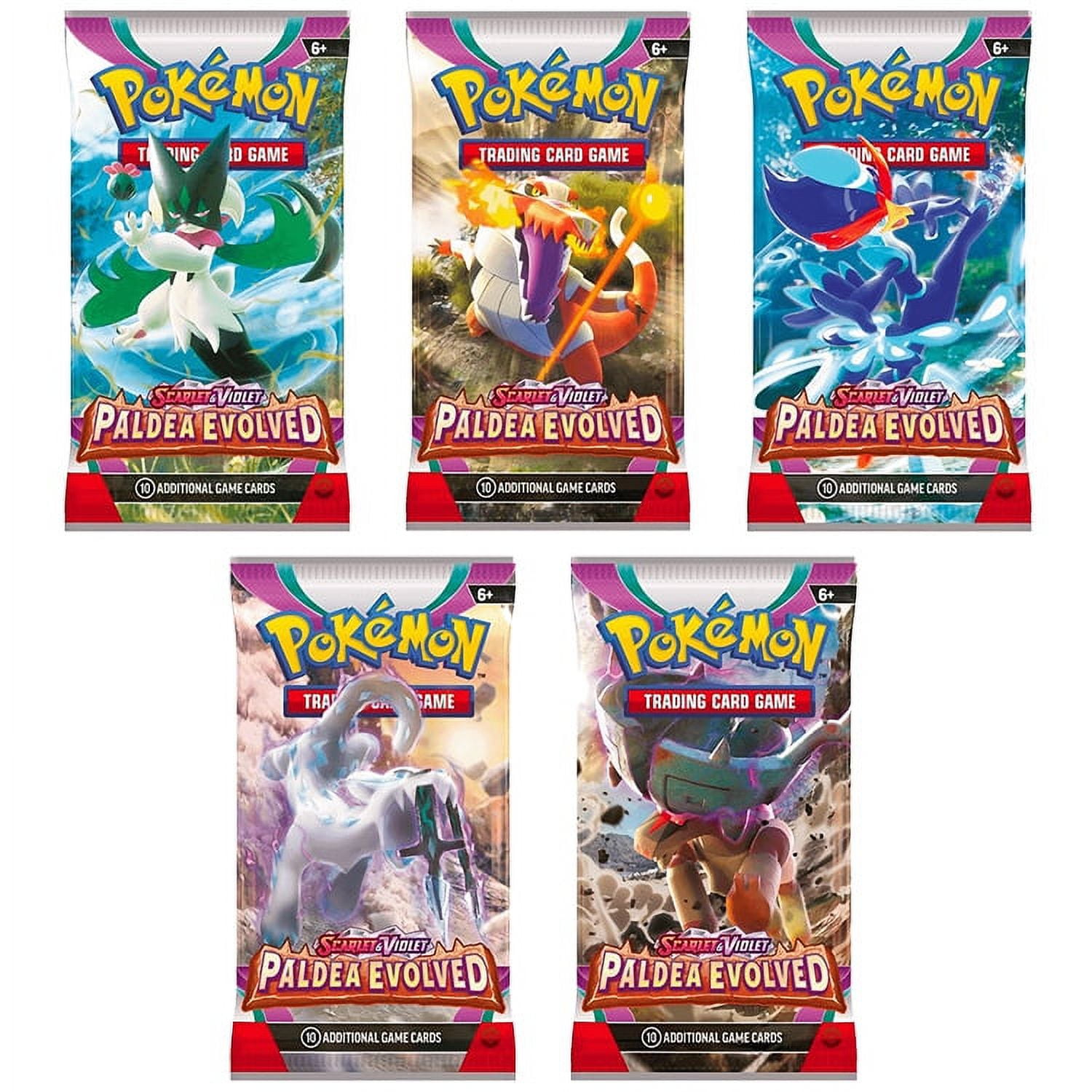 Pokemon TCG: Scarlet & Violet Paldea Evolved Booster Packs Toy Set (5 ...