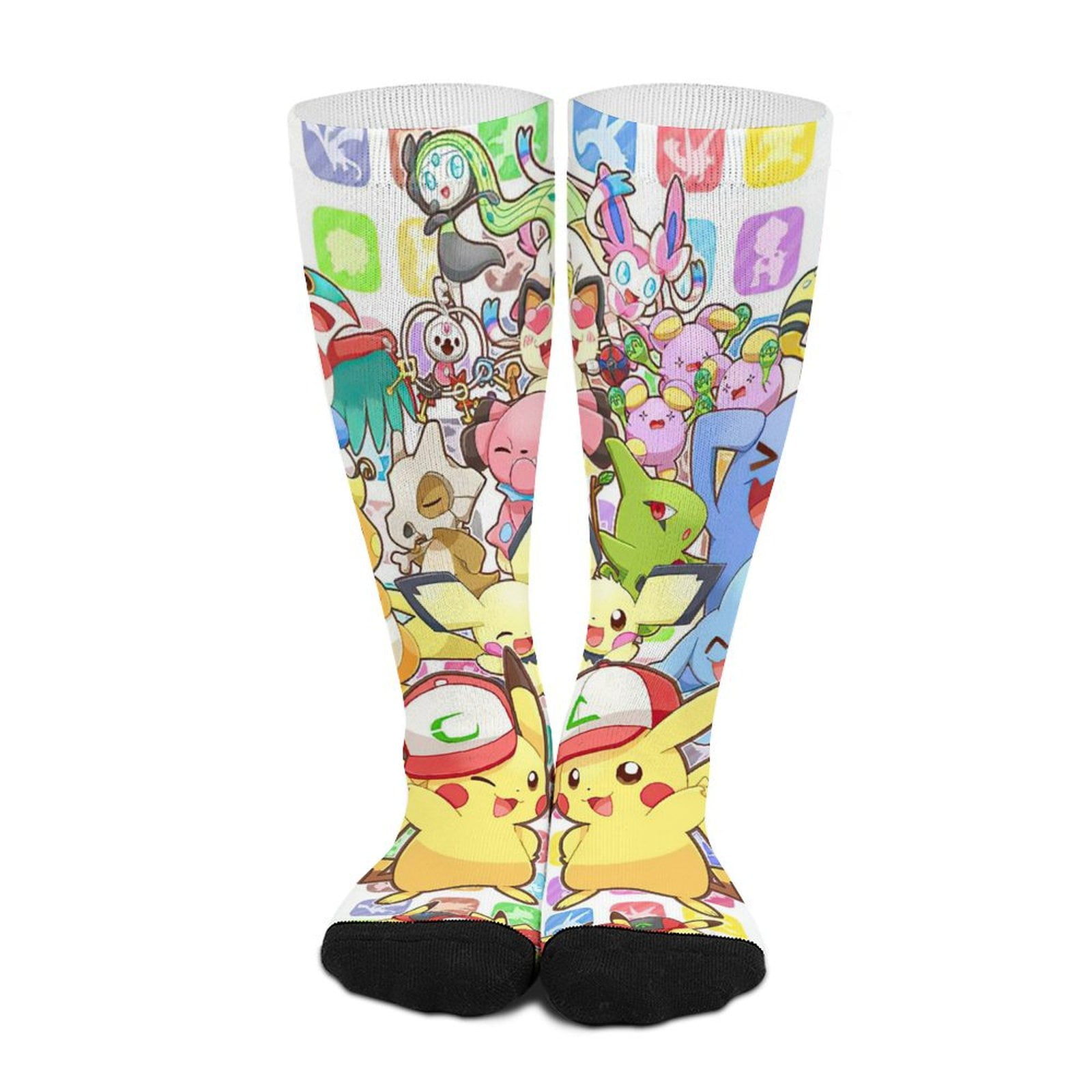 Pokemon Cartoon Socks Kids Youth Men & Women Over-the-Calf Anime High ...