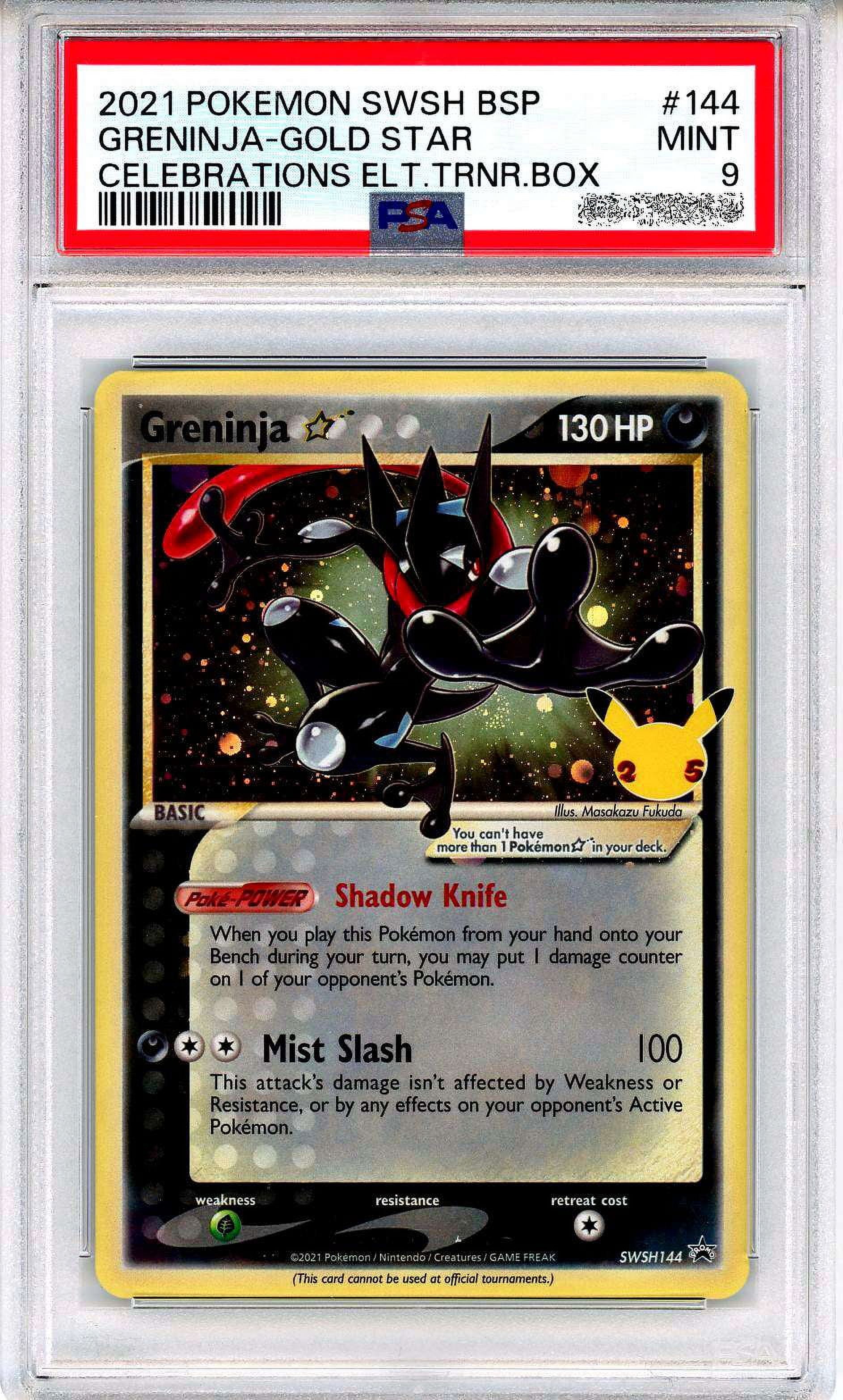 Pokemon Celebrations Greninja Star Foil Trading Card (PSA 9 Mint ...