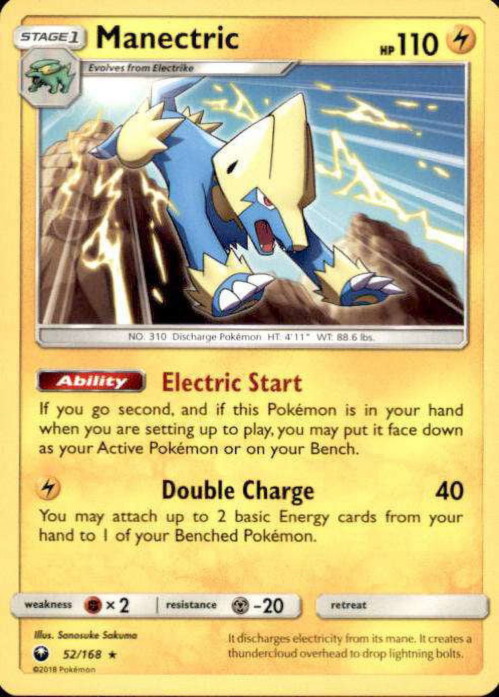 Pokemon Celestial Storm Rare Manectric #52 - Walmart.com