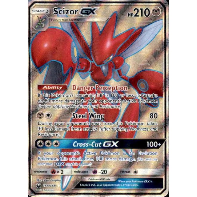 Pokemon Celestial Storm Ultra Rare Scizor GX #158 - Walmart.com