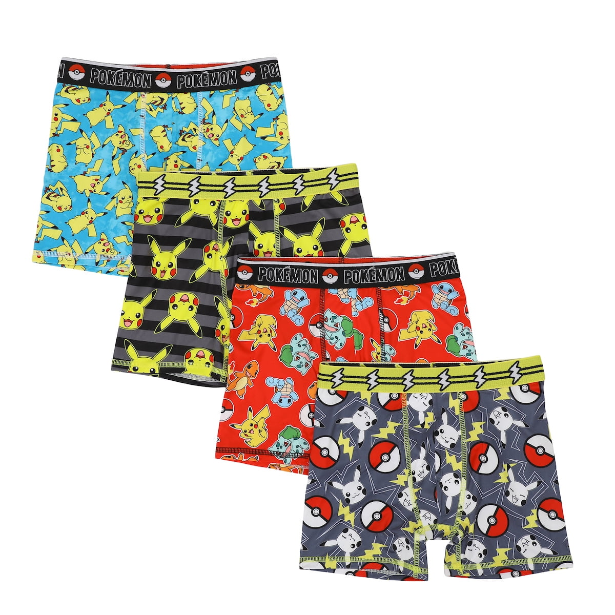 Pokemon Character AOP Boy's 4-Pack Boxer Briefs-4 - Walmart.com