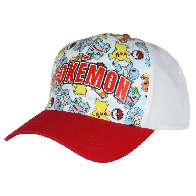 Pokemon Character Collage Sublimated Youth Snapback Trucker Hat OSFM ...