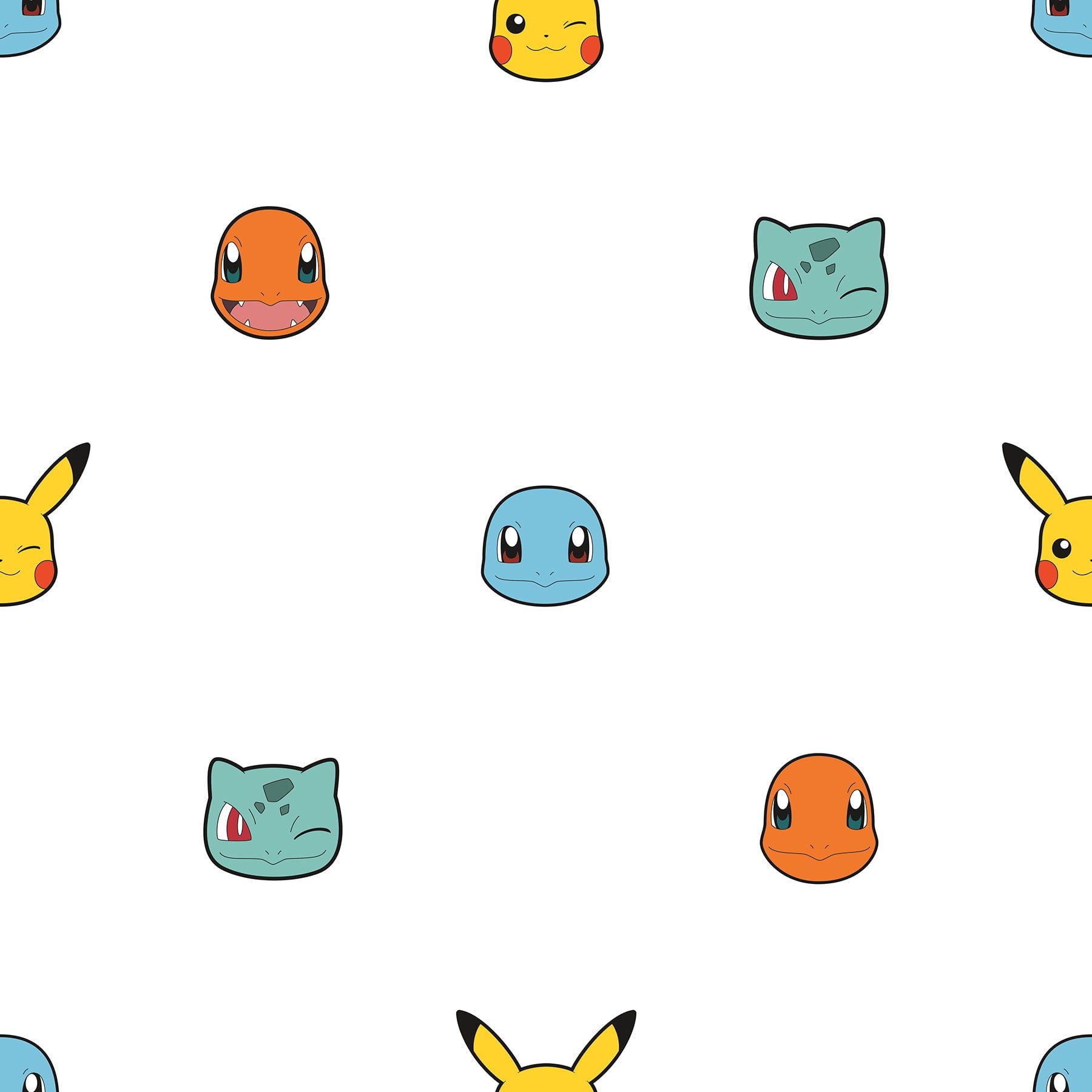 Pokemon Character Faces Peel and Stick Wallpaper - Walmart.com