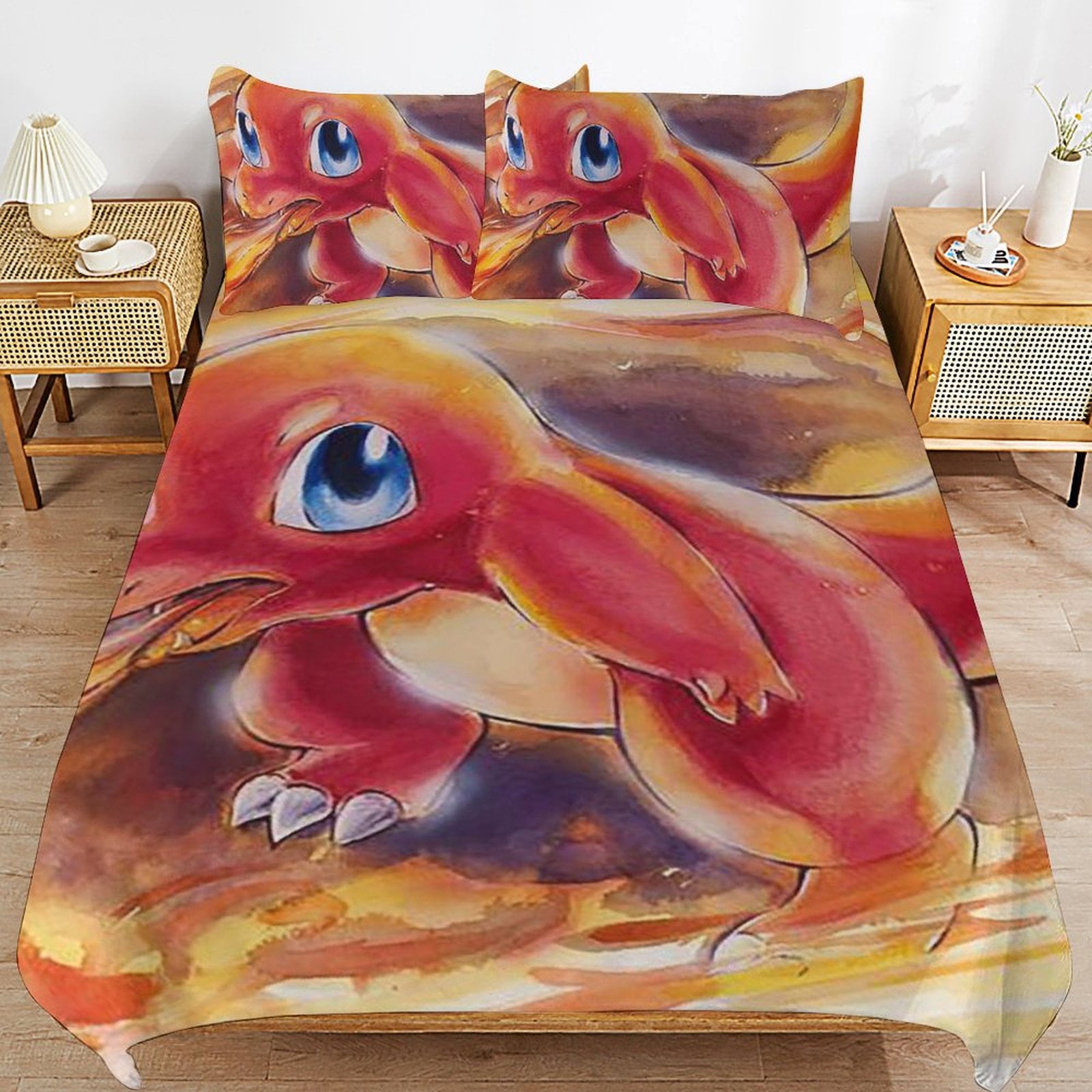 Pokemon Charizard 3-Piece All Season Bedding Set, Comforter Set with ...