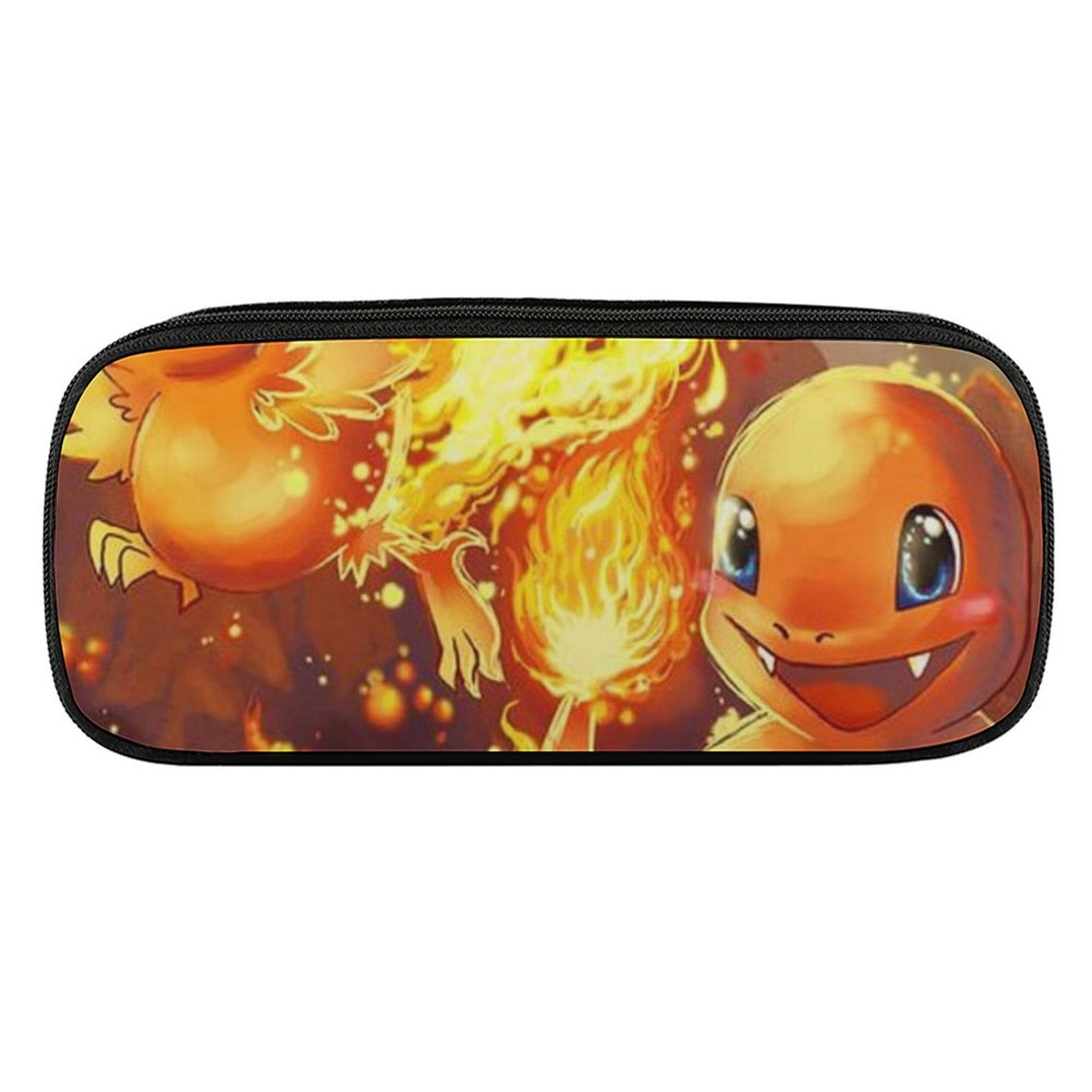 Pokemon Charizard Cartoon Leather Pencil Bag for Women Men Large Pencil ...