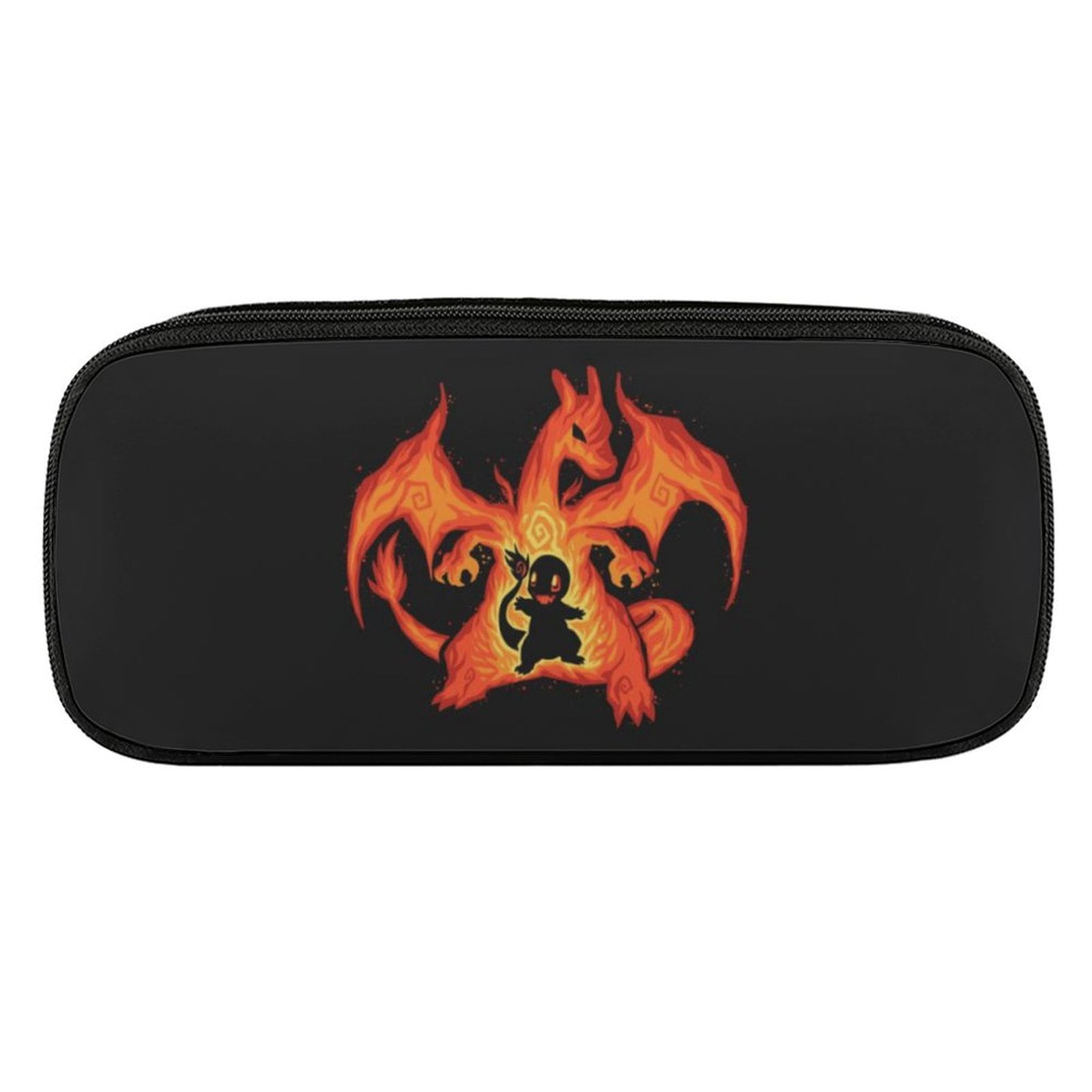 Pokemon Charizard Cartoon Leather Pencil Bag for Women Men Large Pencil ...