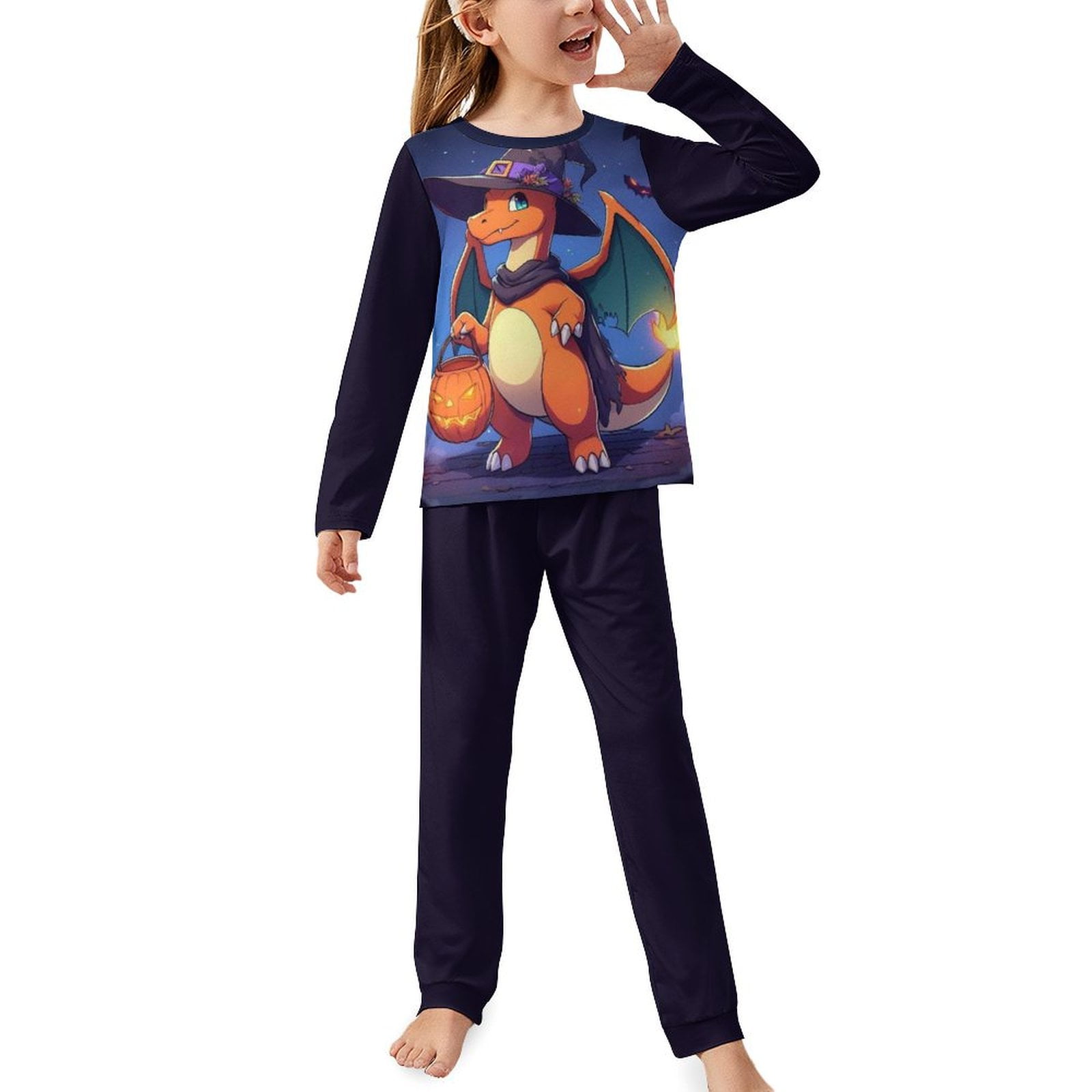 Pokemon Charizard Child Pajamas Set for Boys Girls 6 Sizes, Long Sleeve ...