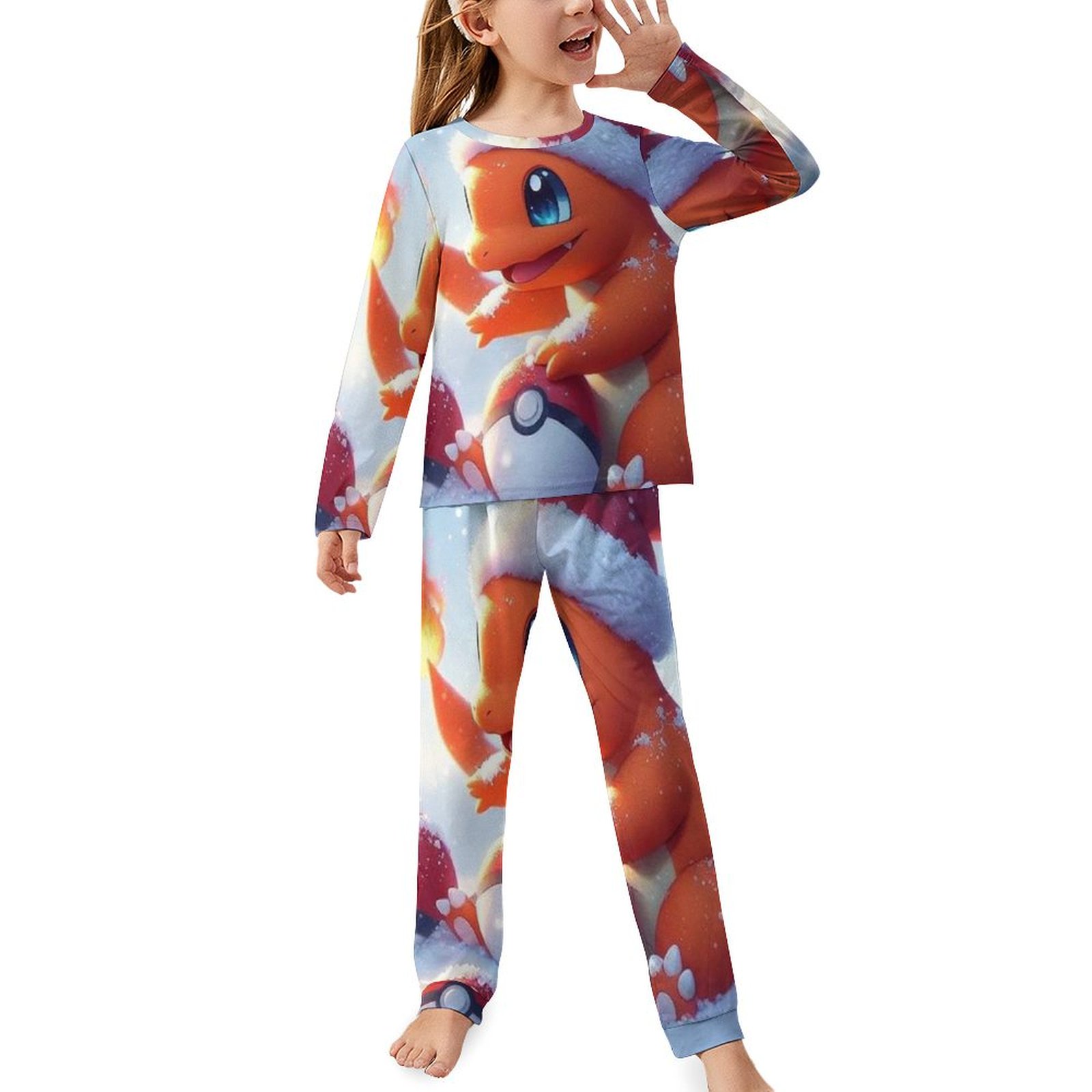 Pokemon Charizard Child Pajamas Set for Boys Girls 6 Sizes, Long Sleeve ...