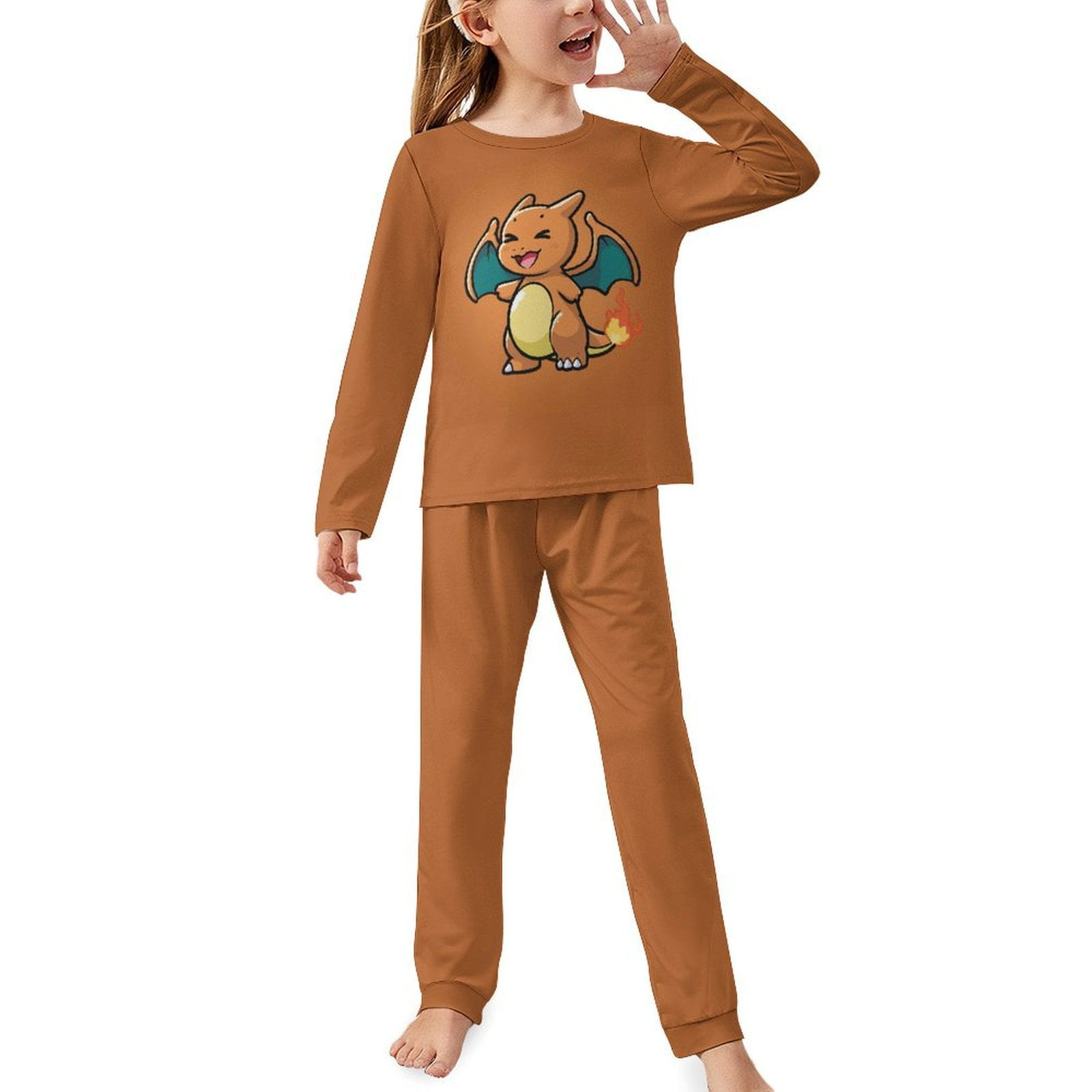 Pokemon Charizard Child Pajamas Set for Boys Girls 6 Sizes, Long Sleeve ...