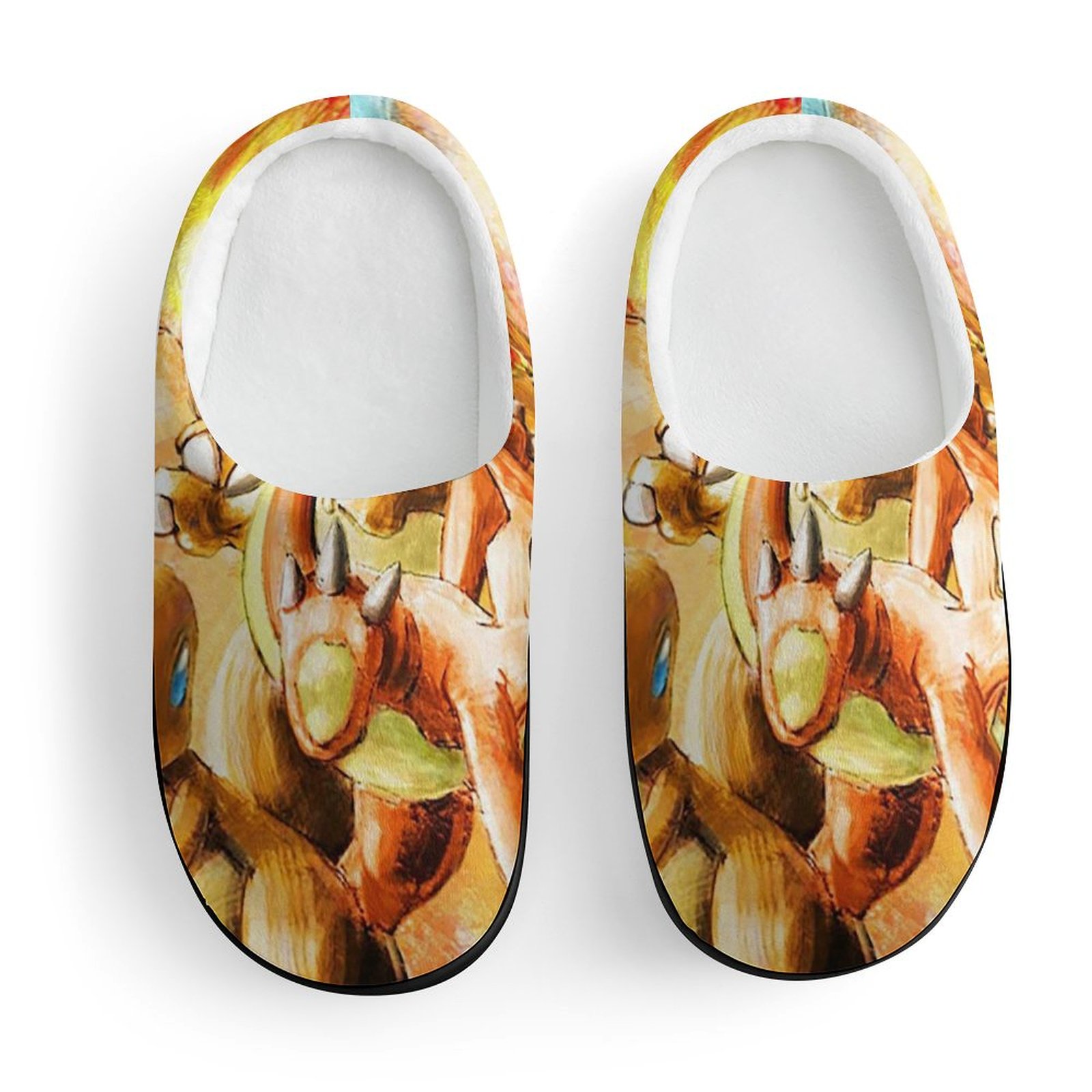 Pokemon Charizard Cotton Slippers Unisex Slip-On Plush Slippers Non ...