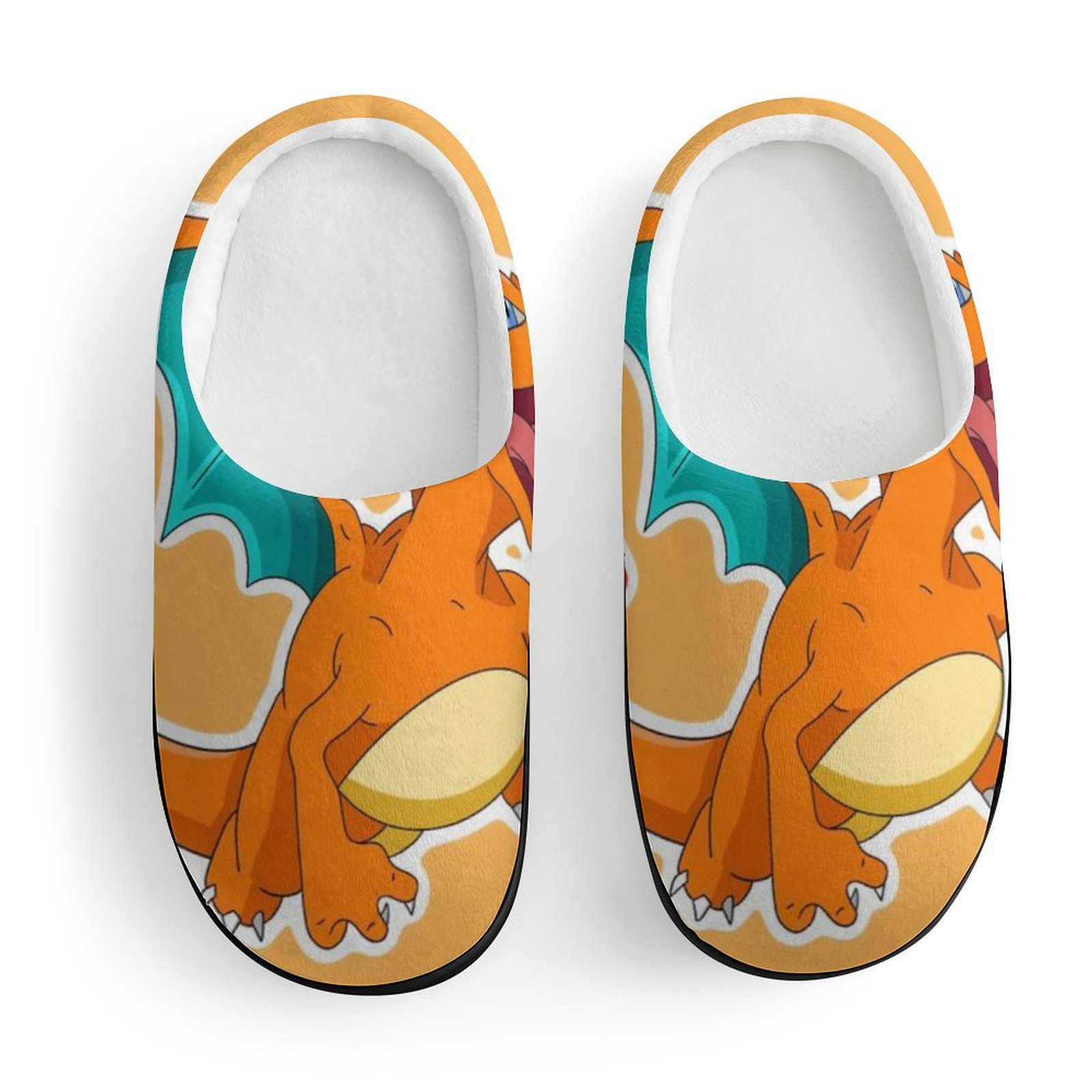 Pokemon Charizard Cotton Slippers Unisex Slip-On Plush Slippers Non ...