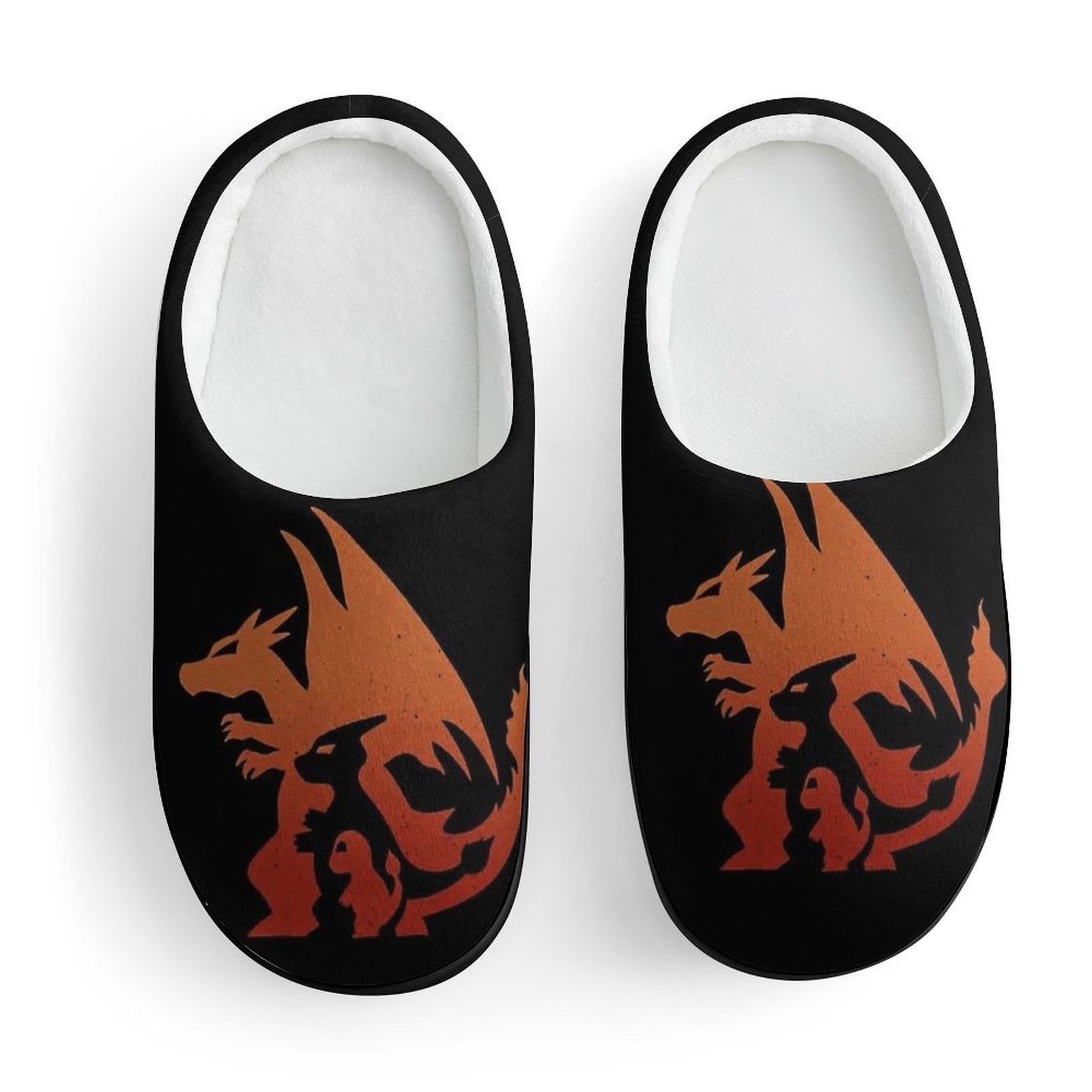 Pokemon Charizard Cotton Slippers Unisex Slip-On Plush Slippers Non ...